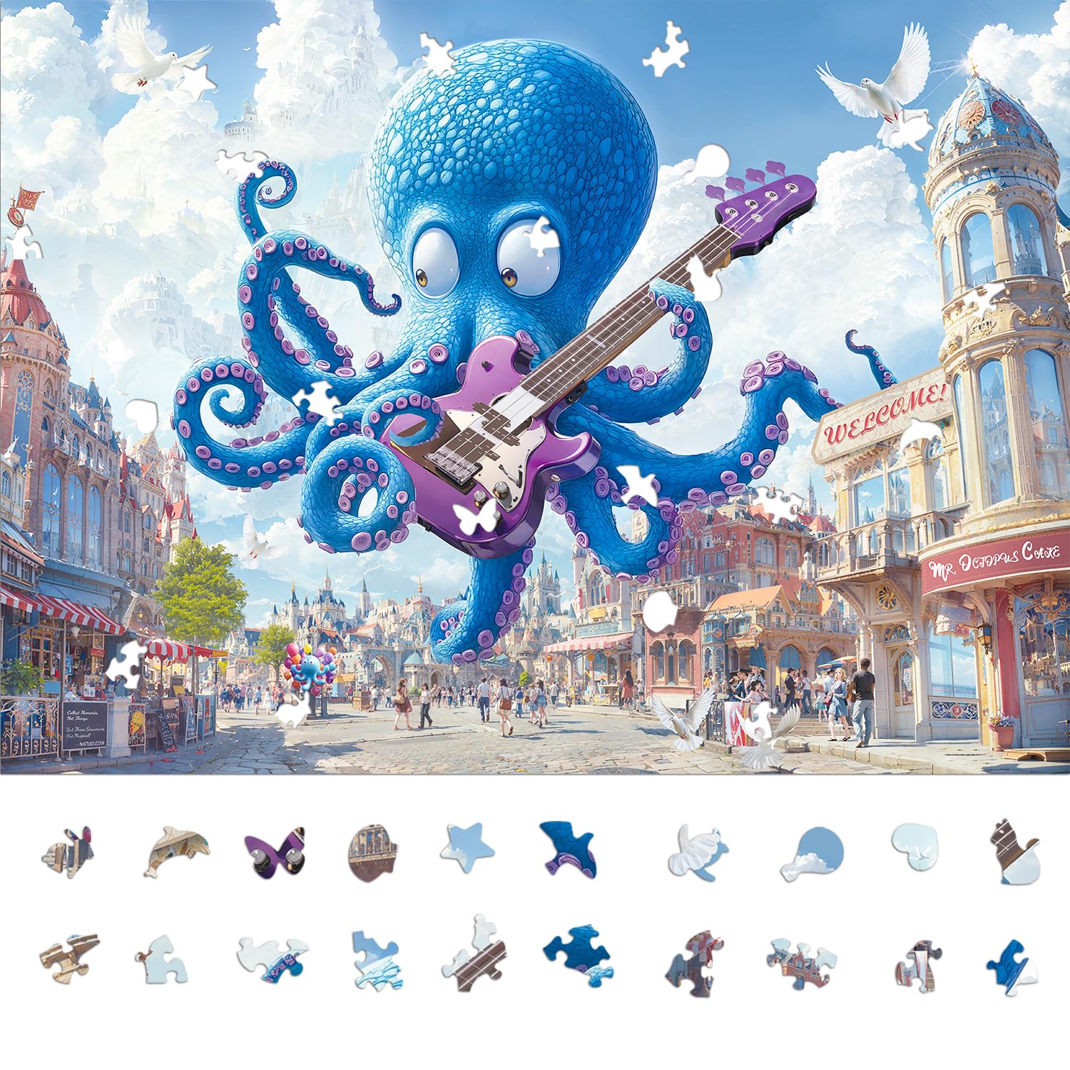 Amazon.com: Naturelish Anime Octopus Jigsaw Puzzles for Adults 1000 ...