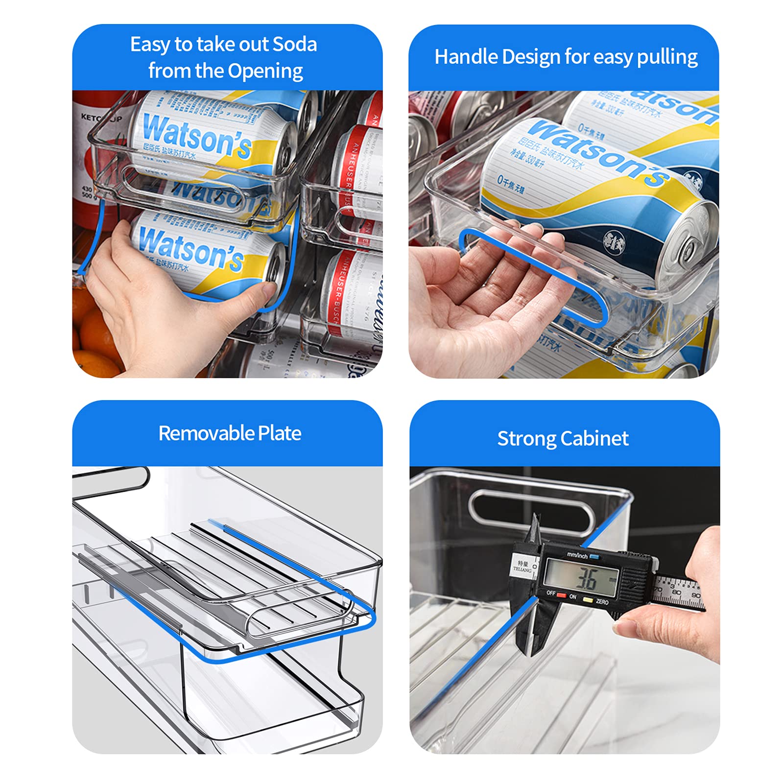 BingoHive Rolling Can Dispenser Fridge Beer Can Organiser Soda Can ...