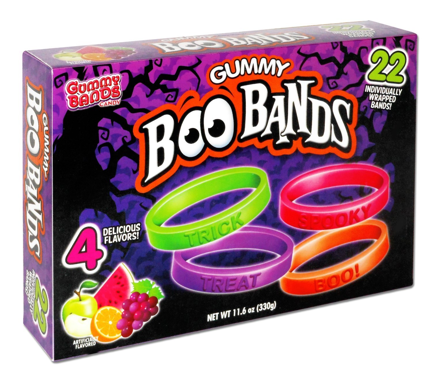 Amazon.com : HALLOWEEN GUMMY BOO BANDS (ONE BOX)(22 INDIVIDUALLY ...