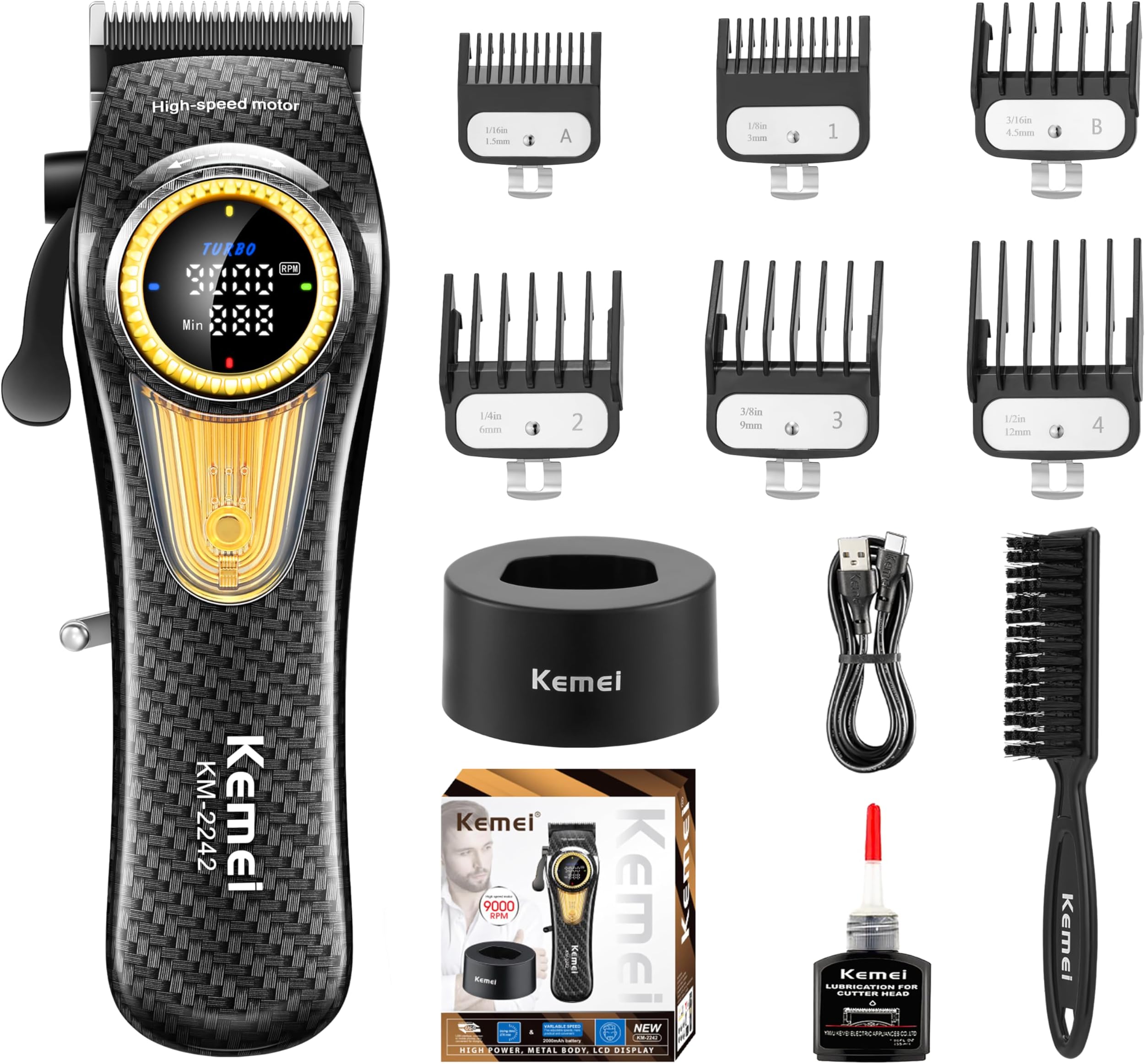 Amazon.com: VGR 015 Professional Cordless Hair Clippers for Men, 9000 ...
