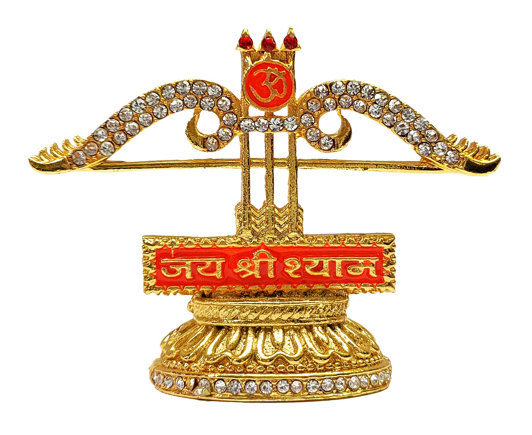 Buy SATVIK Khatushyam Teen Baan Car Dashboard Metal Idol/Murti/Statue ...