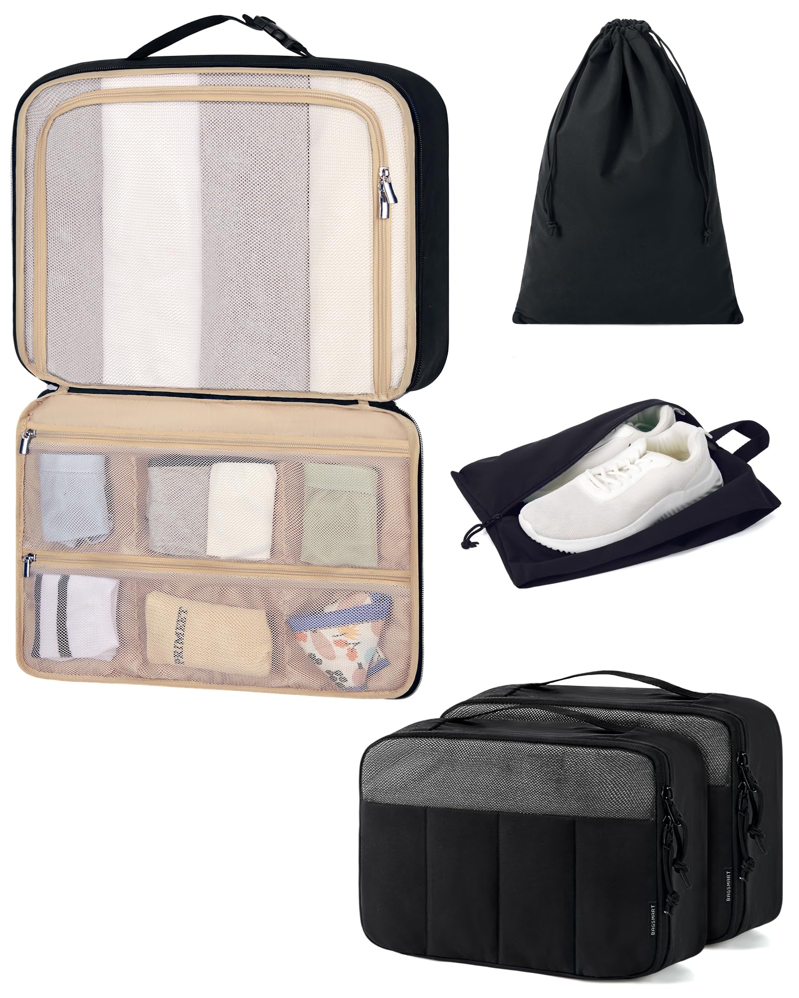 Amazon.com: BAGSMART Hanging Packing Cubes for Travel Women, Large ...