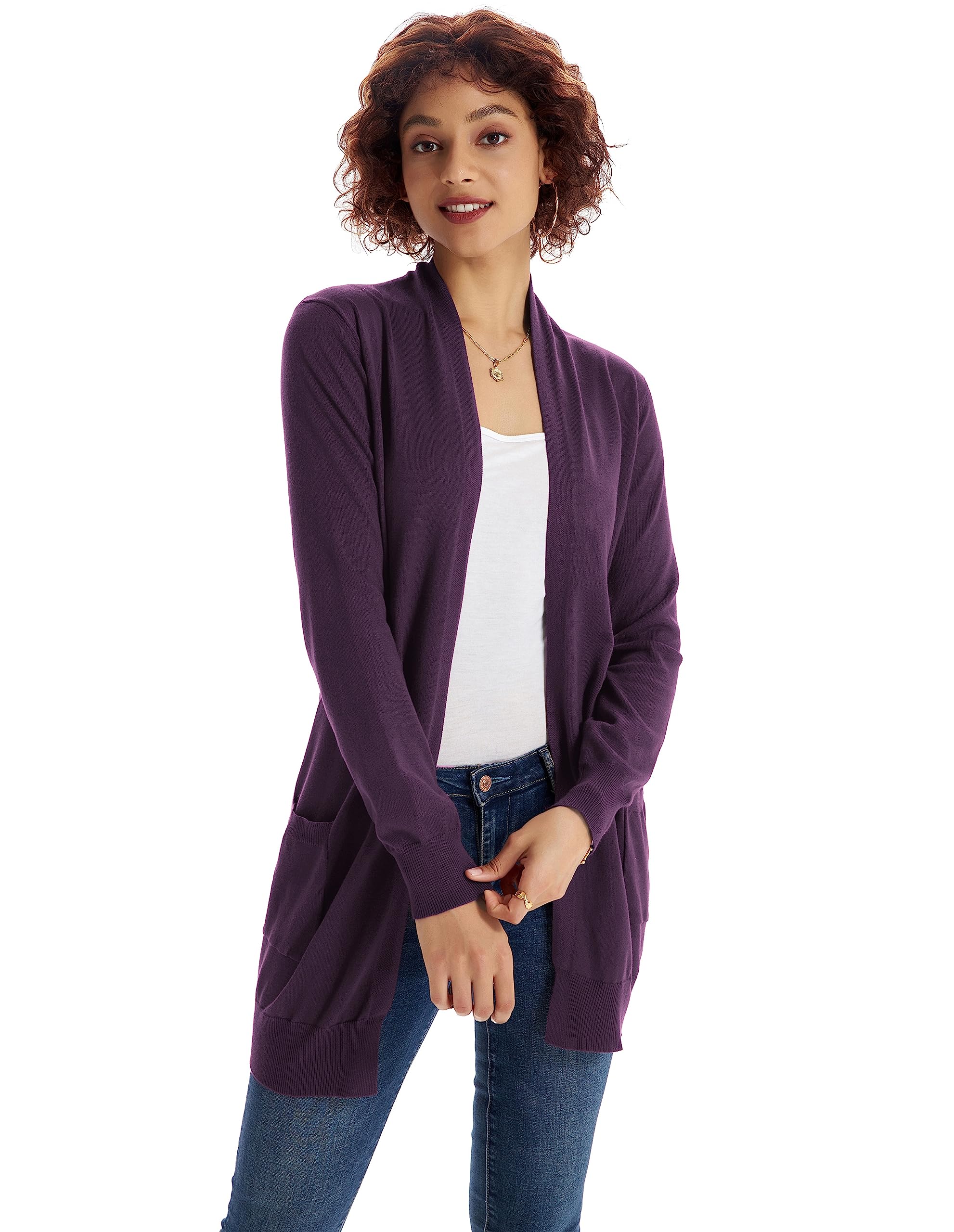 Snapklik.com : Womens Long Sleeve Cardigans Open Front Sweater