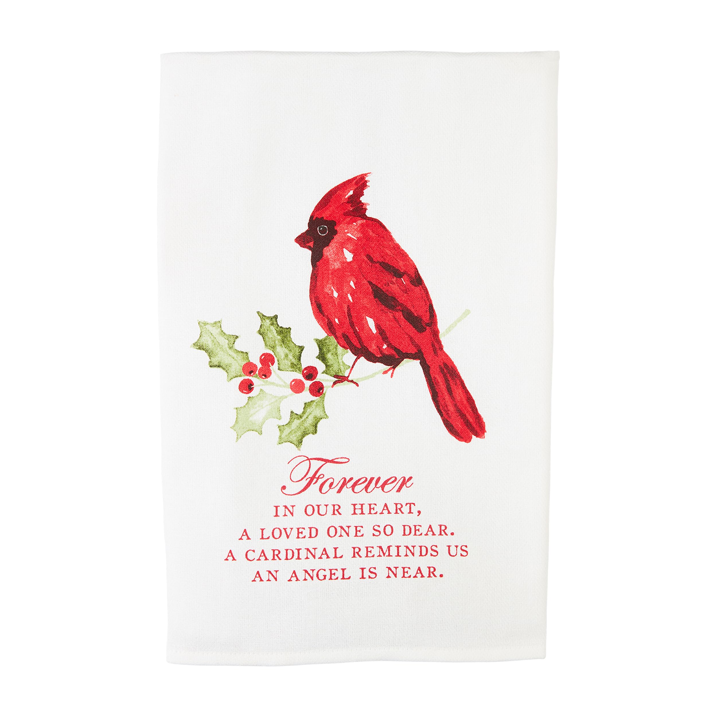 Amazon.com: Mud Pie Cardinal Towel, Forever, 26" x 16 1/2": Home & Kitchen