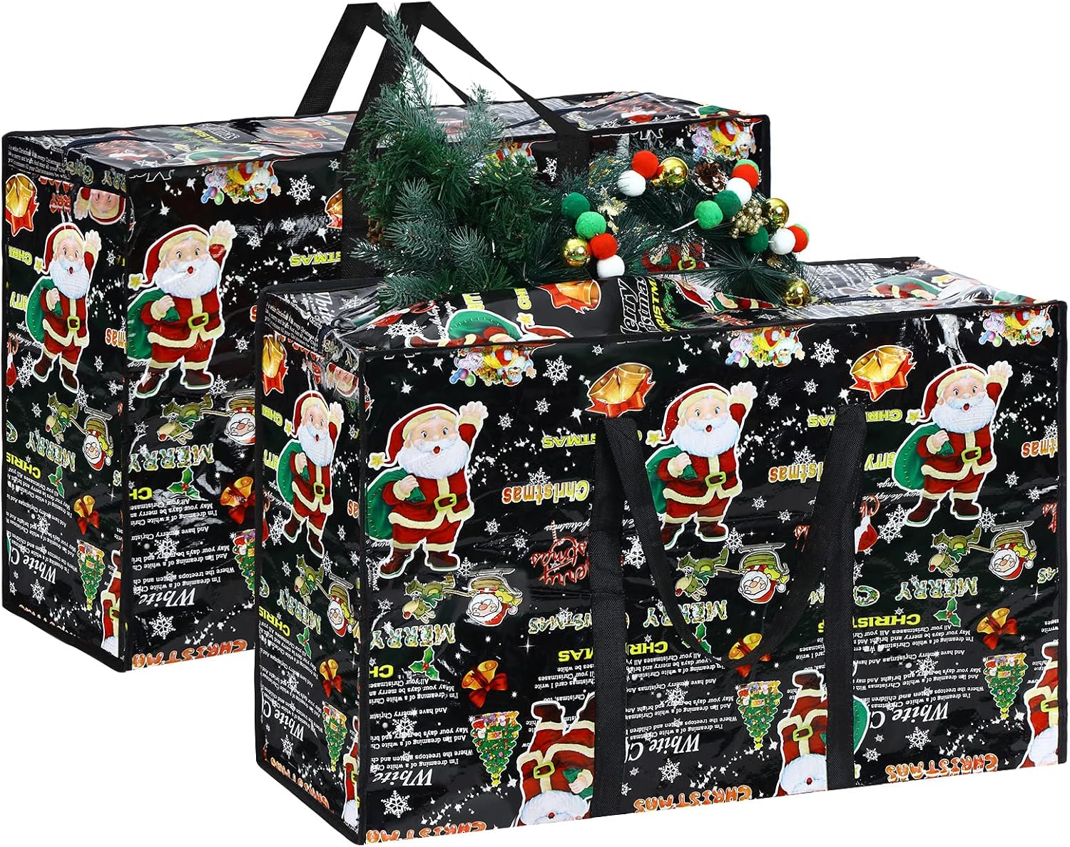 Amazon.com: 2 Pcs Christmas Ornament Storage Bags Christmas Tree ...