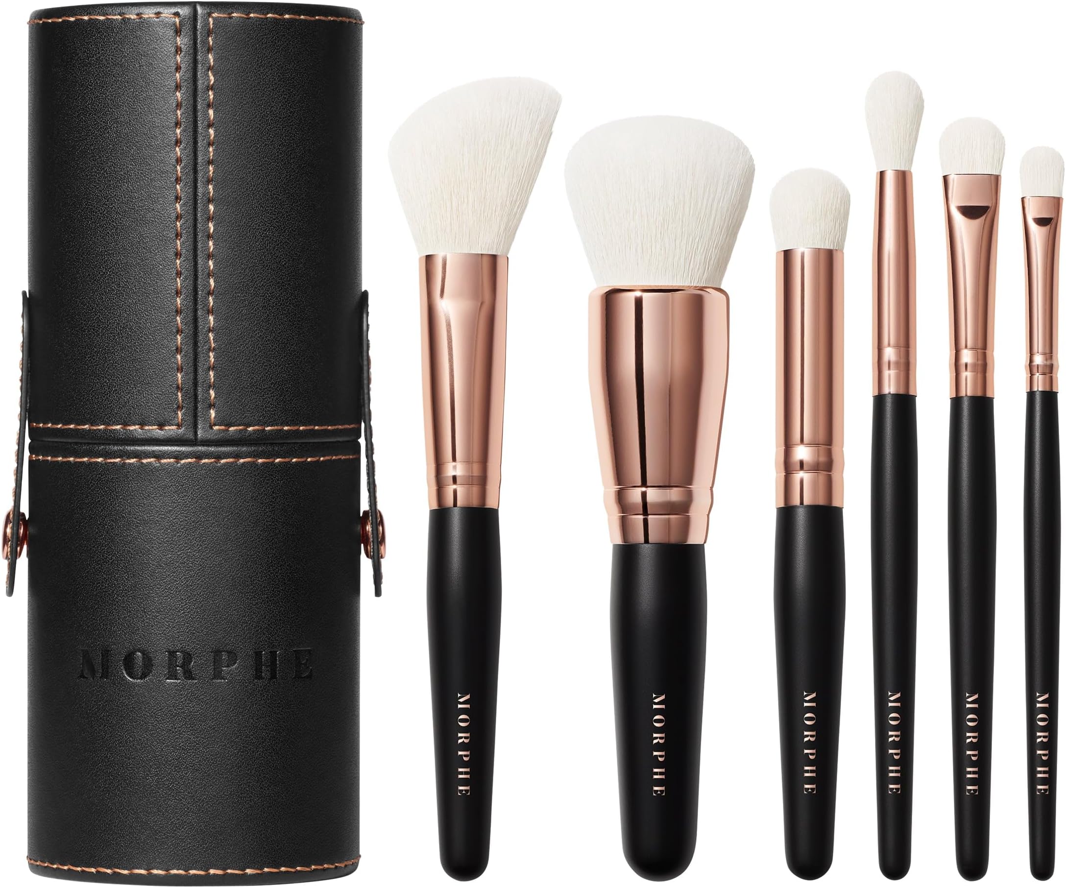 Amazon.com: Morphe Rose Away Makeup Brushes - 6 Piece Make Up Brush Set ...