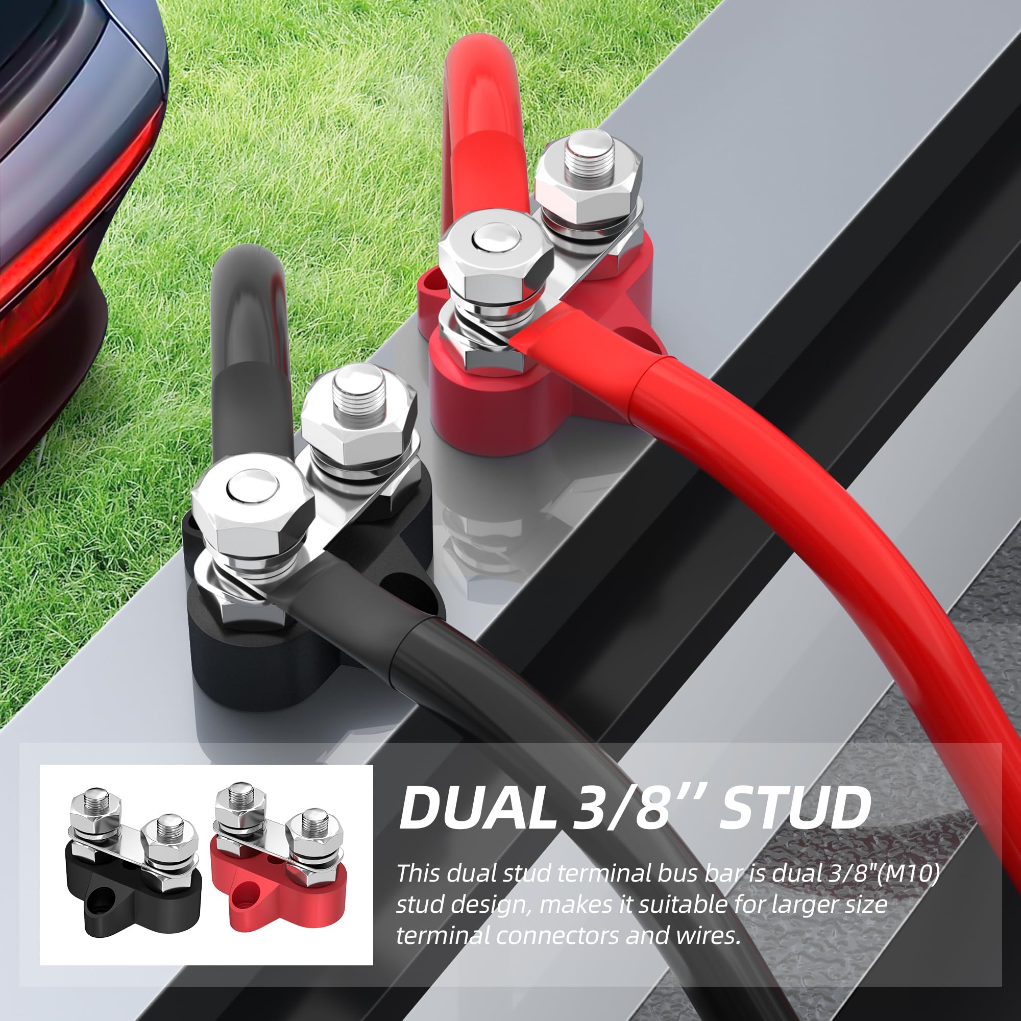 Snapklik.com : Joinfworld Bus Bar 12V 250A Power Distribution Block ...