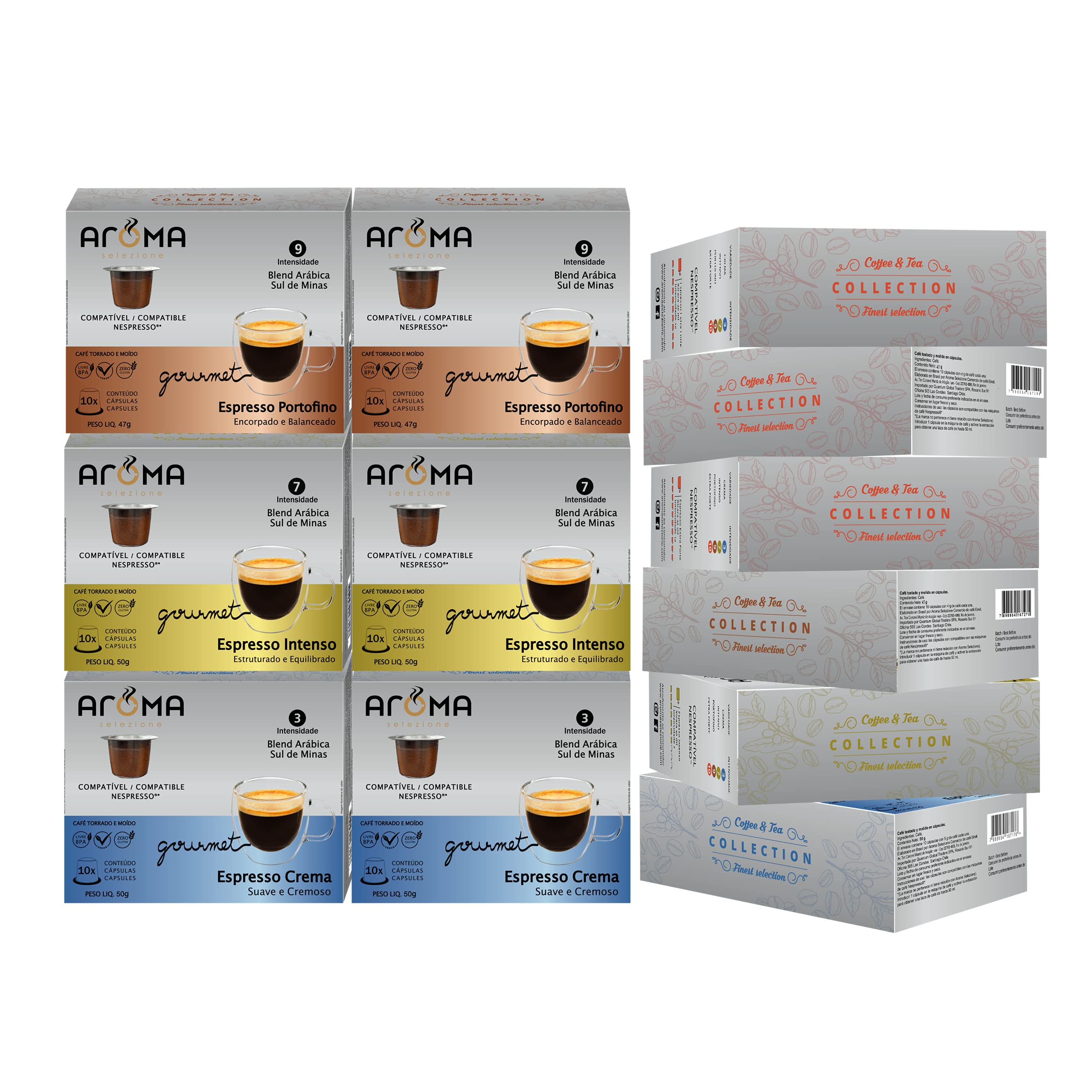 Aroma Selezione 120 Cápsulas Aroma Café Gourmet - Cápsulas Para ...