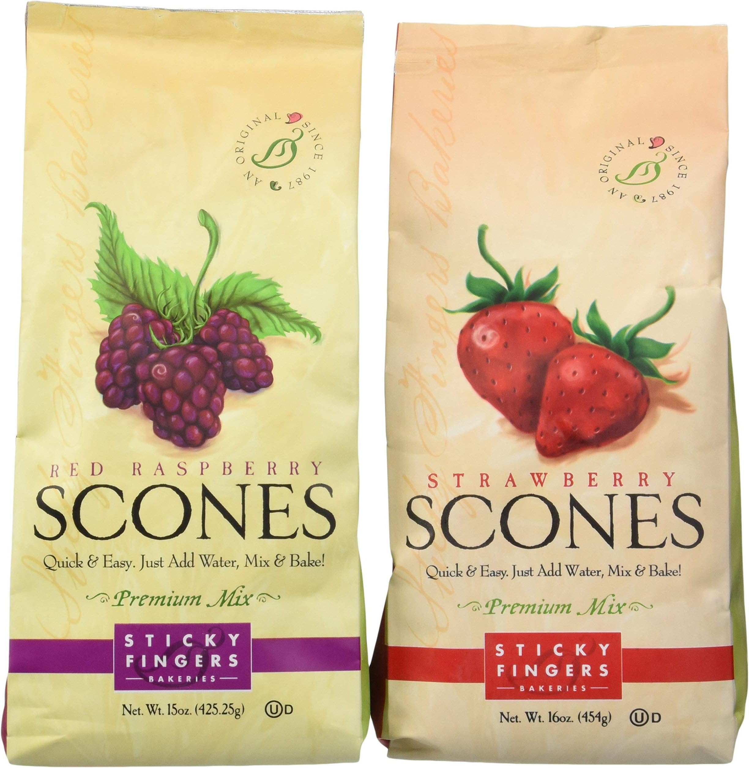 Amazon.com: Sticky Fingers Bakeries Scone Variety Mix, Red Raspberry ...