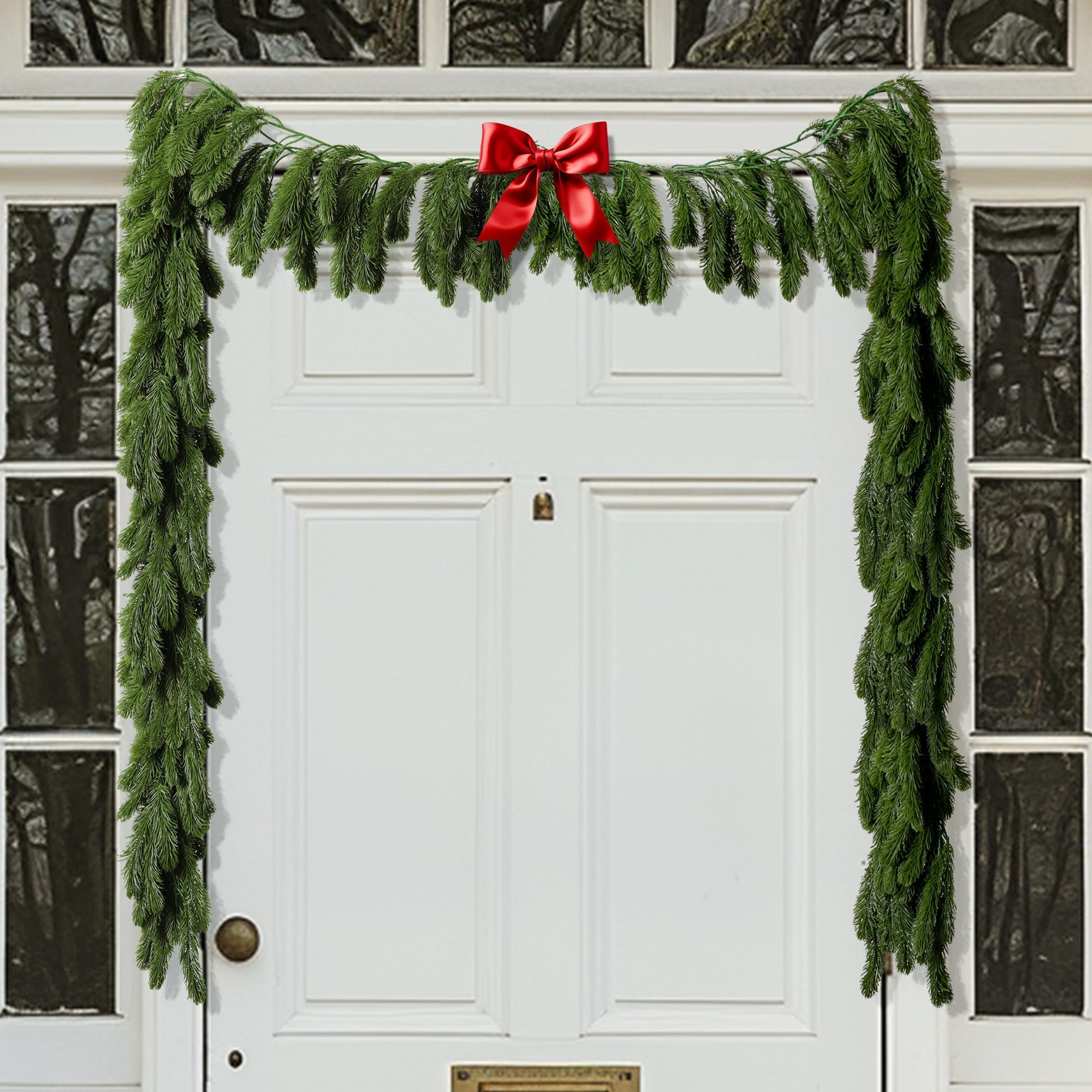 Amazon.com: CHEAWRTZ 6FT Christmas Garland, Pine Garland, Real Touch ...