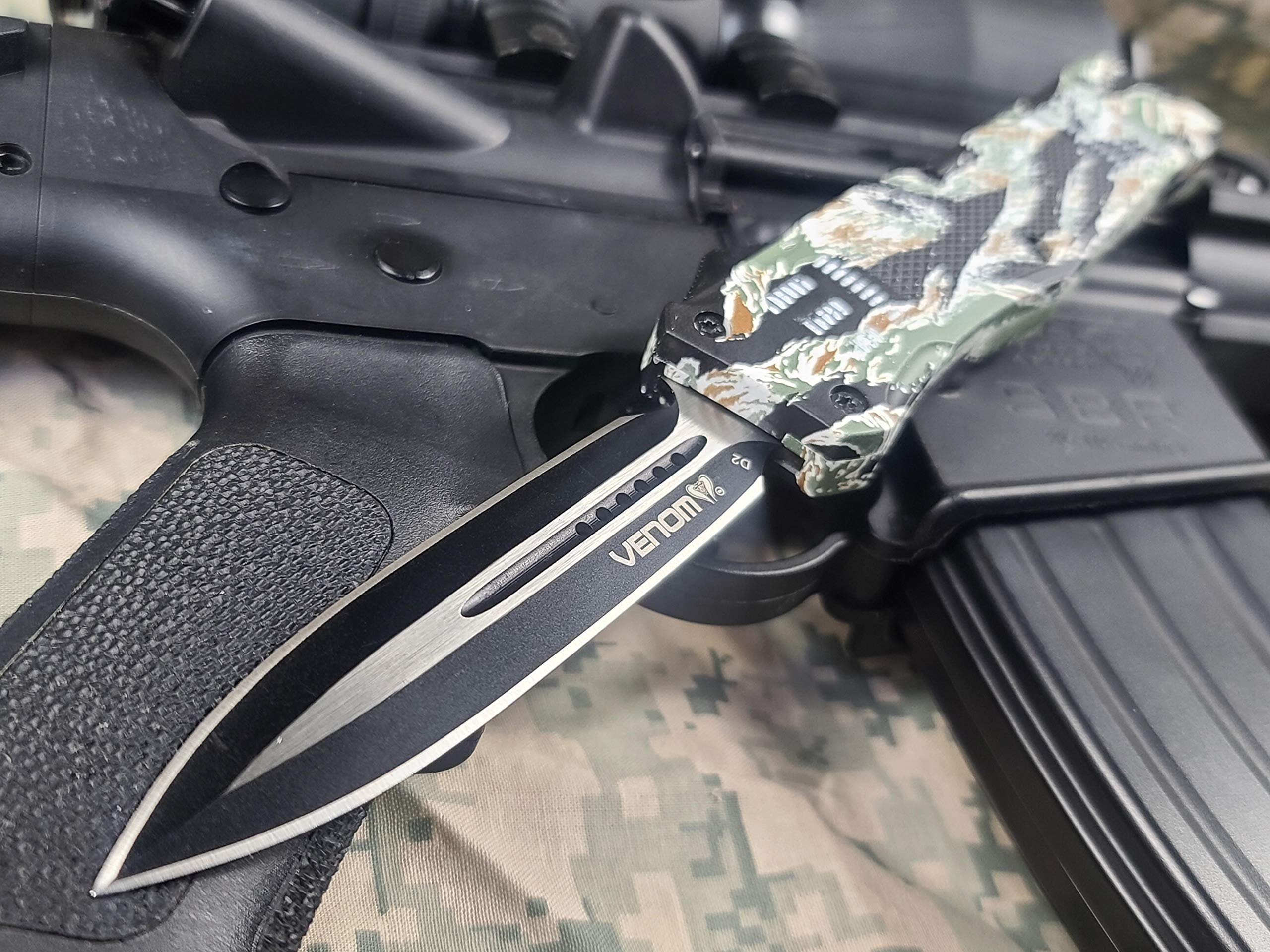 Buy Venom Tiger ZTR Combat Tactical Knife - Double Edge Blade - Special ...