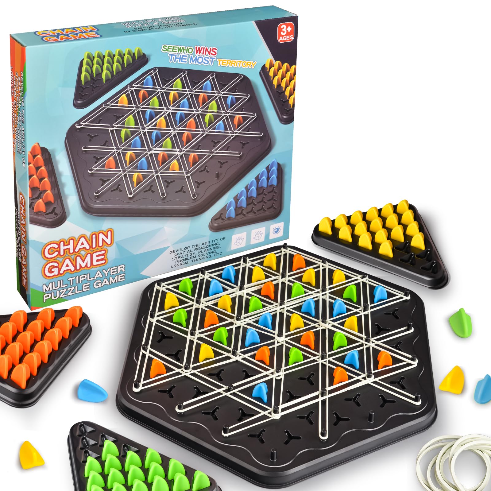Buy Chain Triangle Chess Game, Strategy Board Games for Kids, Triangle ...