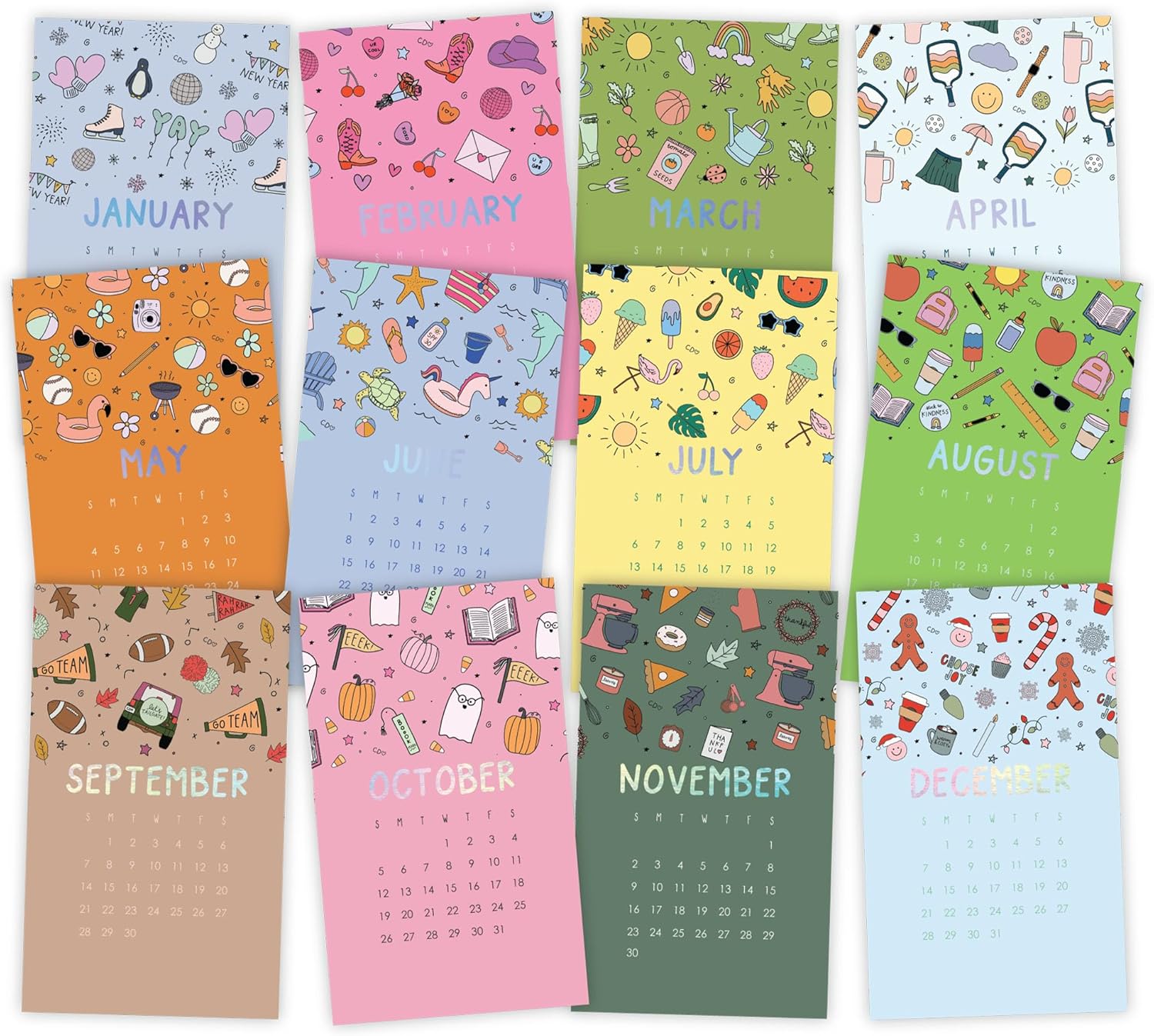 Amazon.com : 2025 Small Standing Desk Calendar by Callie Danielle, Cute ...