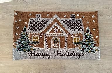 Amazon.com: Gingerbread House Door Mat 30x17 Inch, Gingerbread House ...