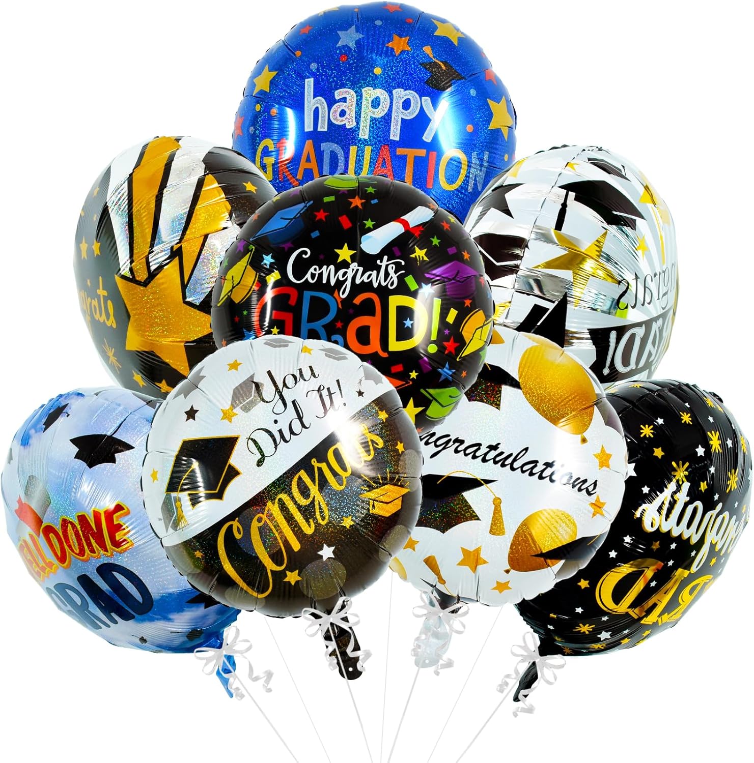 Amazon.com: TONIFUL 2024 Graduation Party Decorations Set 16Pcs Class ...