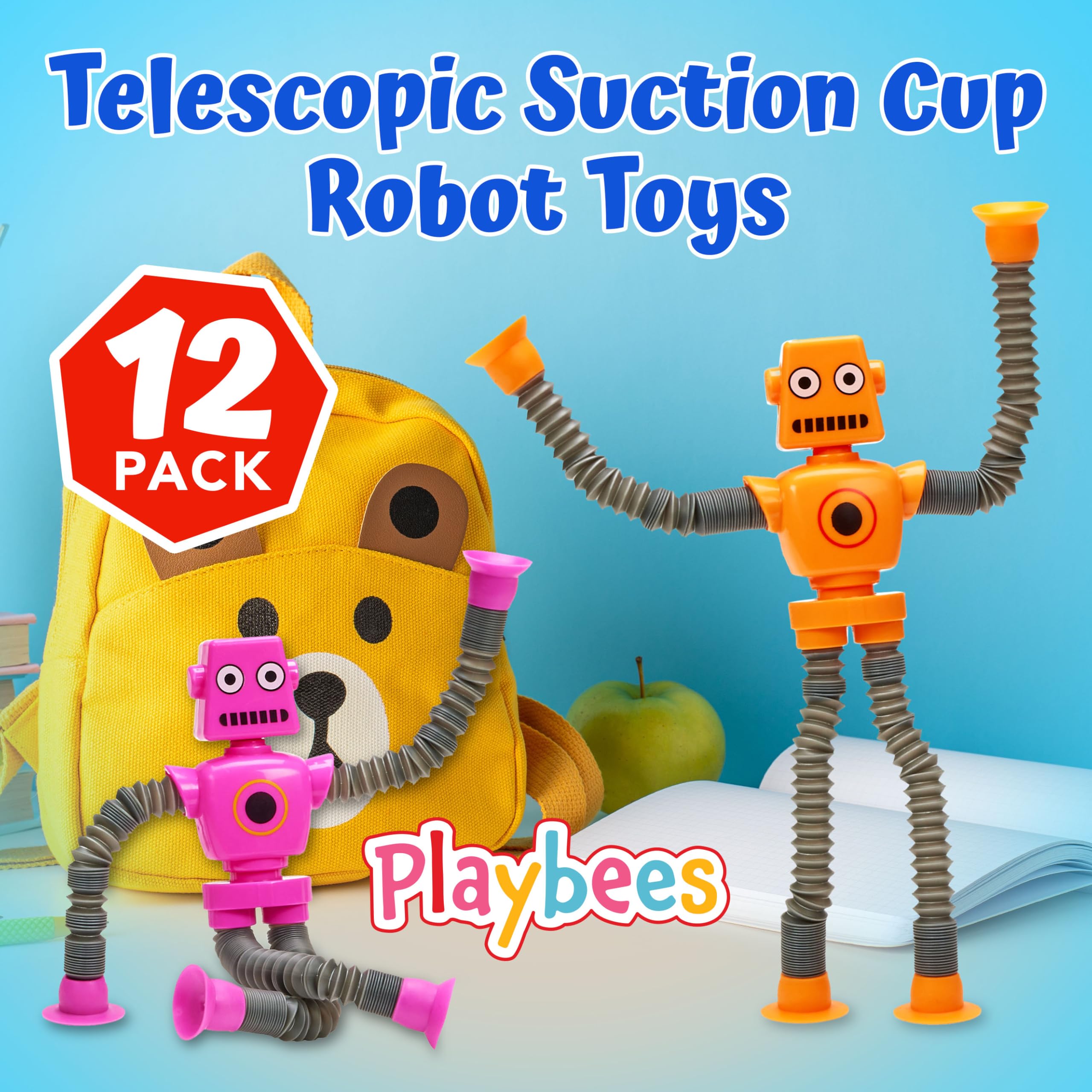 Snapklik.com : Telescopic Suction Cup Robot Toys 6-Pack Shape Changing ...