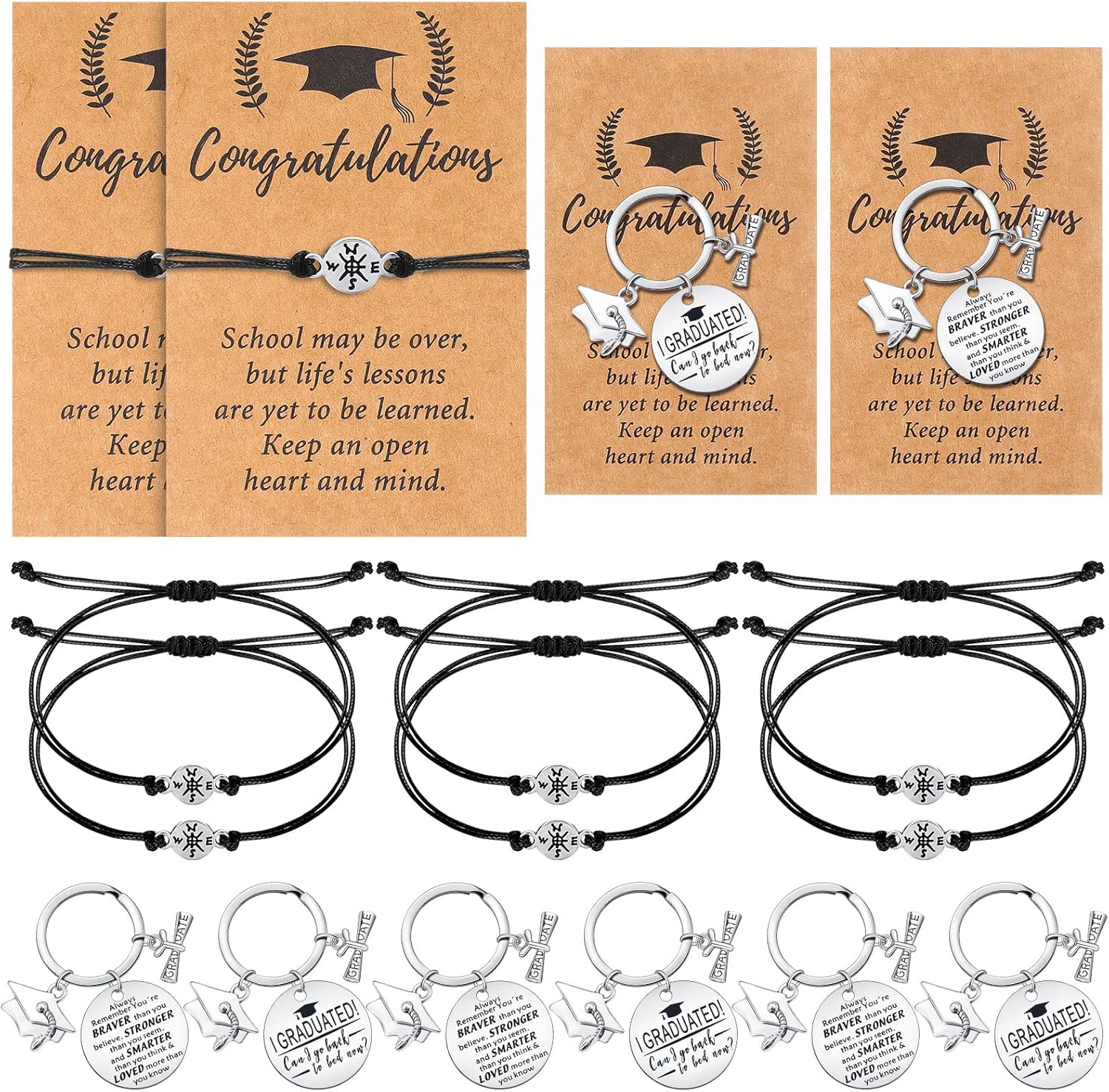 Amazon.com: Yinkin 16 Set Graduation Gifts Bulk Includes 8 Pcs Compass ...