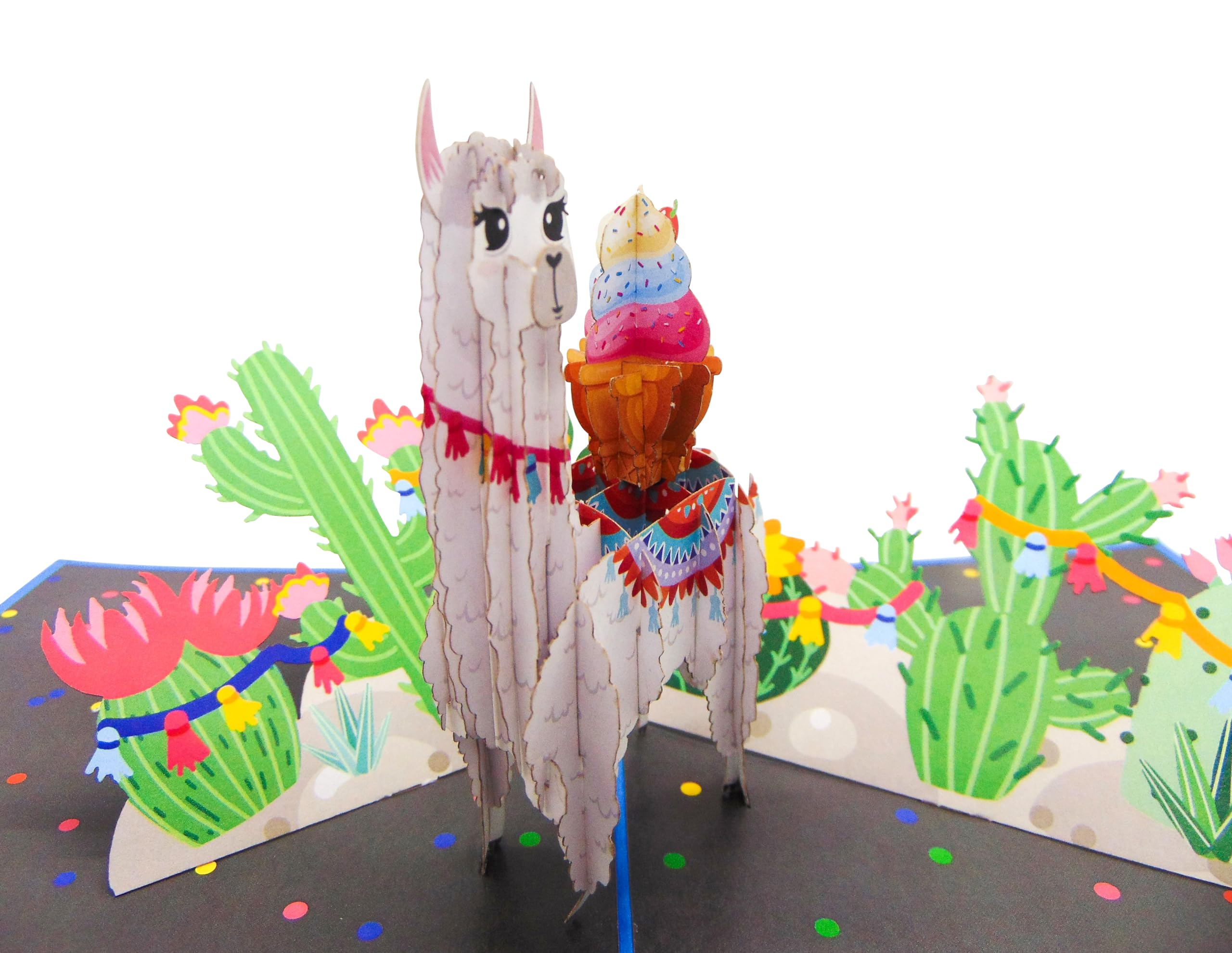 Amazon.com : GREENHANDSHAKE Happy Birthday Llama, Pop Up Card, 3D Popup ...