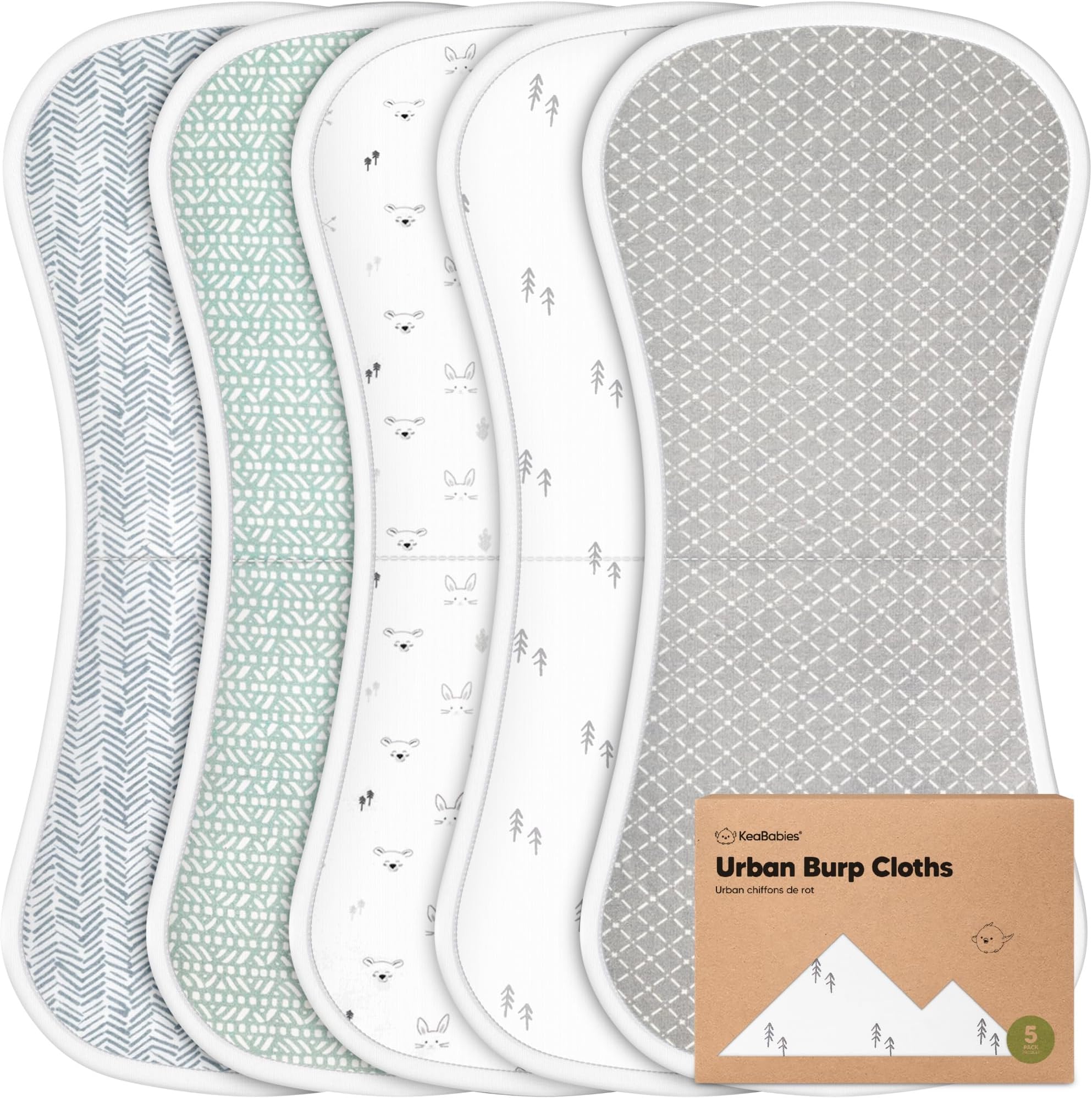Amazon.com: Crane Baby 100% Organic Cotton 3-pc. Burp Cloth Set - GOTS ...