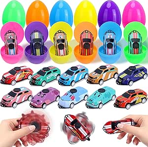 Amazon.com: 12 Pack Prefilled Easter Eggs with Toys, Cars Fidget ...
