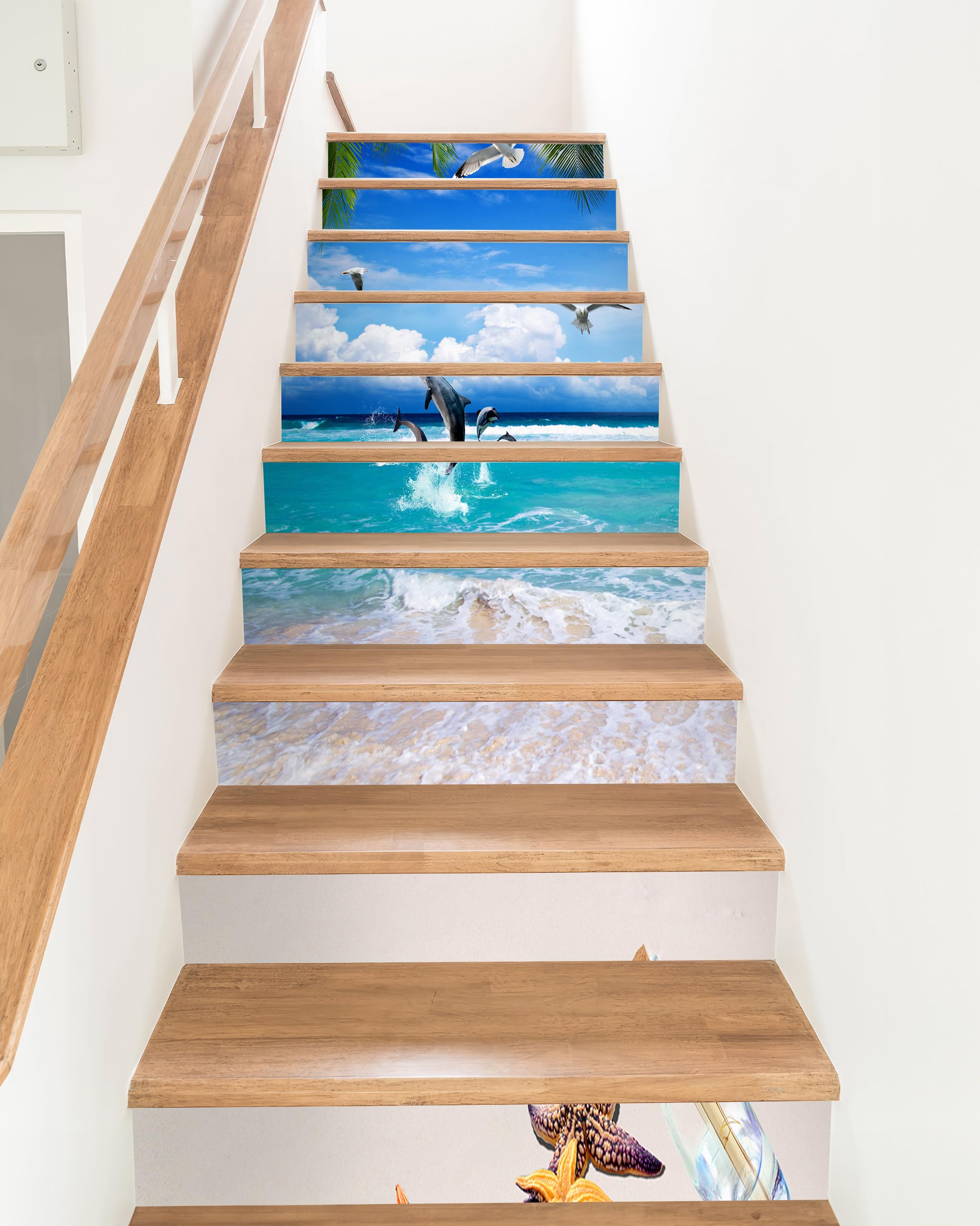 Vinyl Stair Riser Stickers Waterfall Stair Stickers Decals Peel And ...