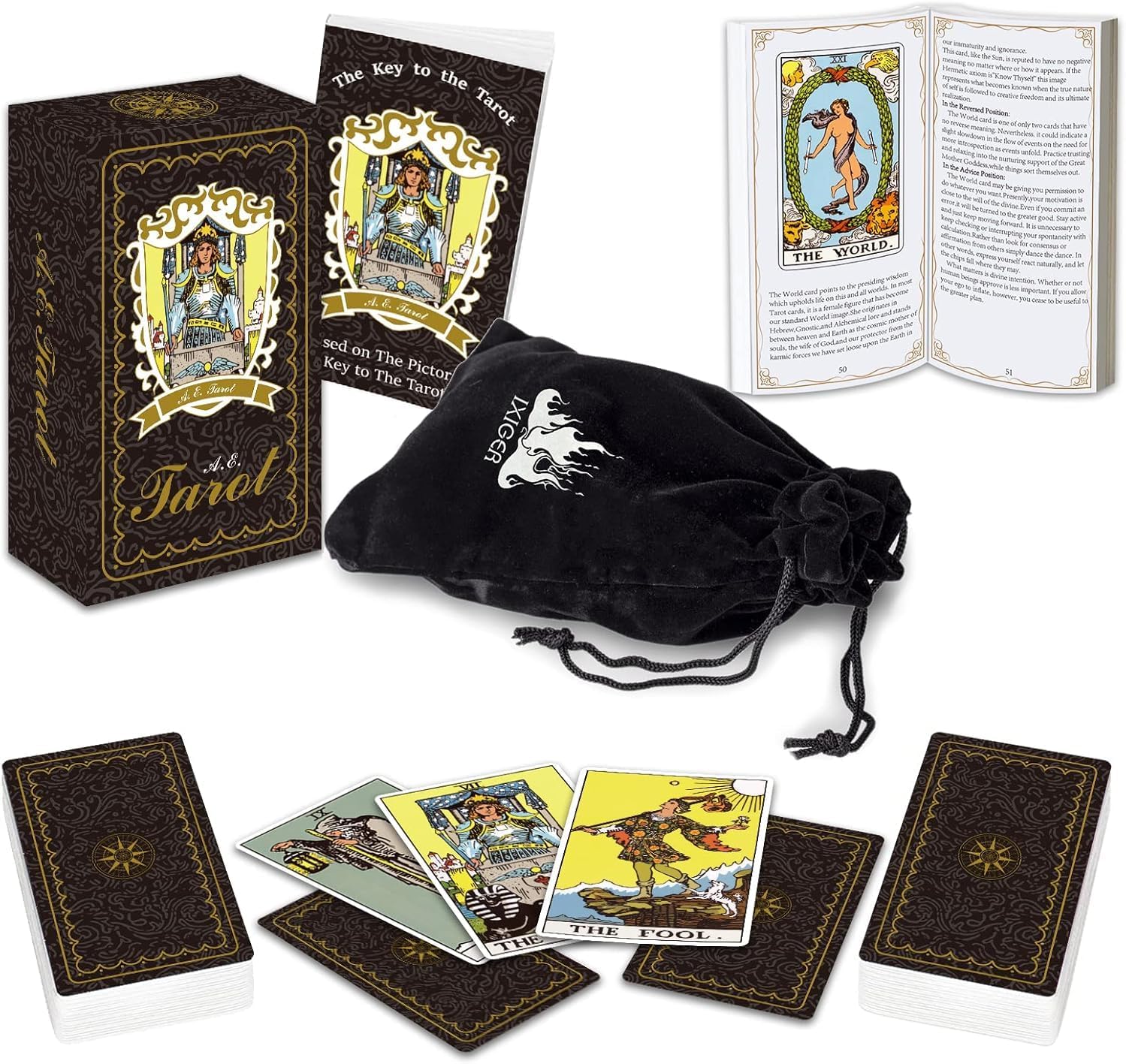 Luna Somnia Tarot Deck with Guidebook & Box - 78 Cards Complete Full ...