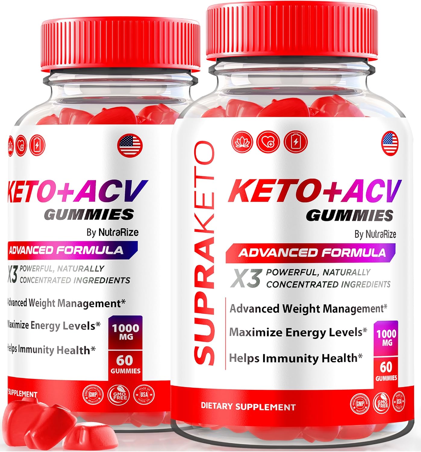 Amazon.com: (2 Pack) Supra Keto ACV Gummies, Official Supra Keto + ACV ...