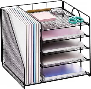Amazon.com: OPNICE 5-Tier Desktop File Paper Organizer, Desk Organizers ...