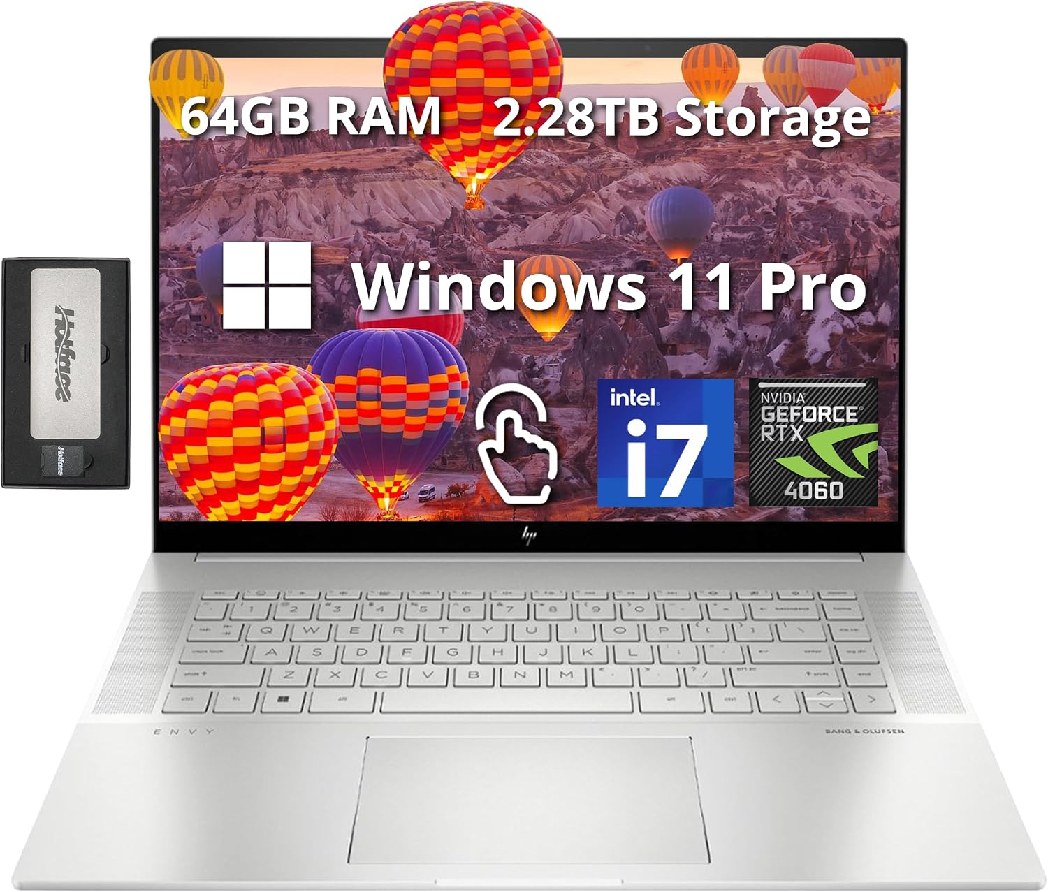 HP Envy 16" WQXGA Touchscreen Laptop, Intel i7 13700H, 64GB DDR5, 2 ...
