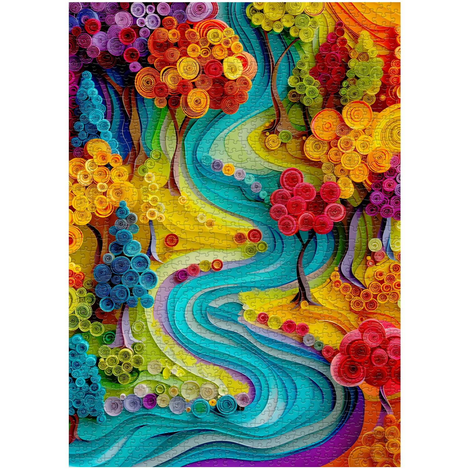 Amazon.com: PICKFORU Puzzles for Adults 1000 Piece, Paper Cut Art ...