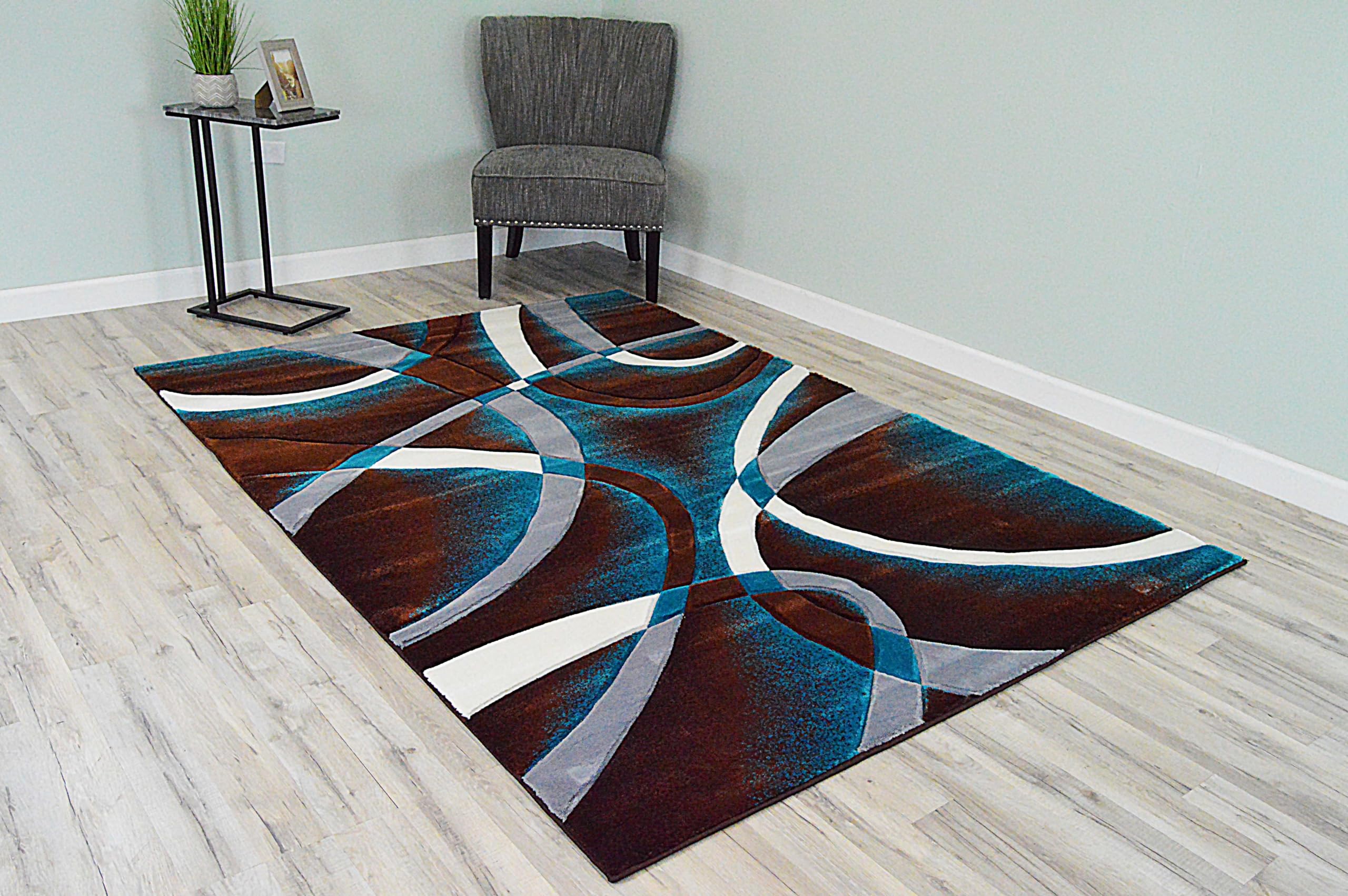 Amazon.com: Abstract Rug 2x3 Small Rug Modern Rug Contemporary Area Rug ...