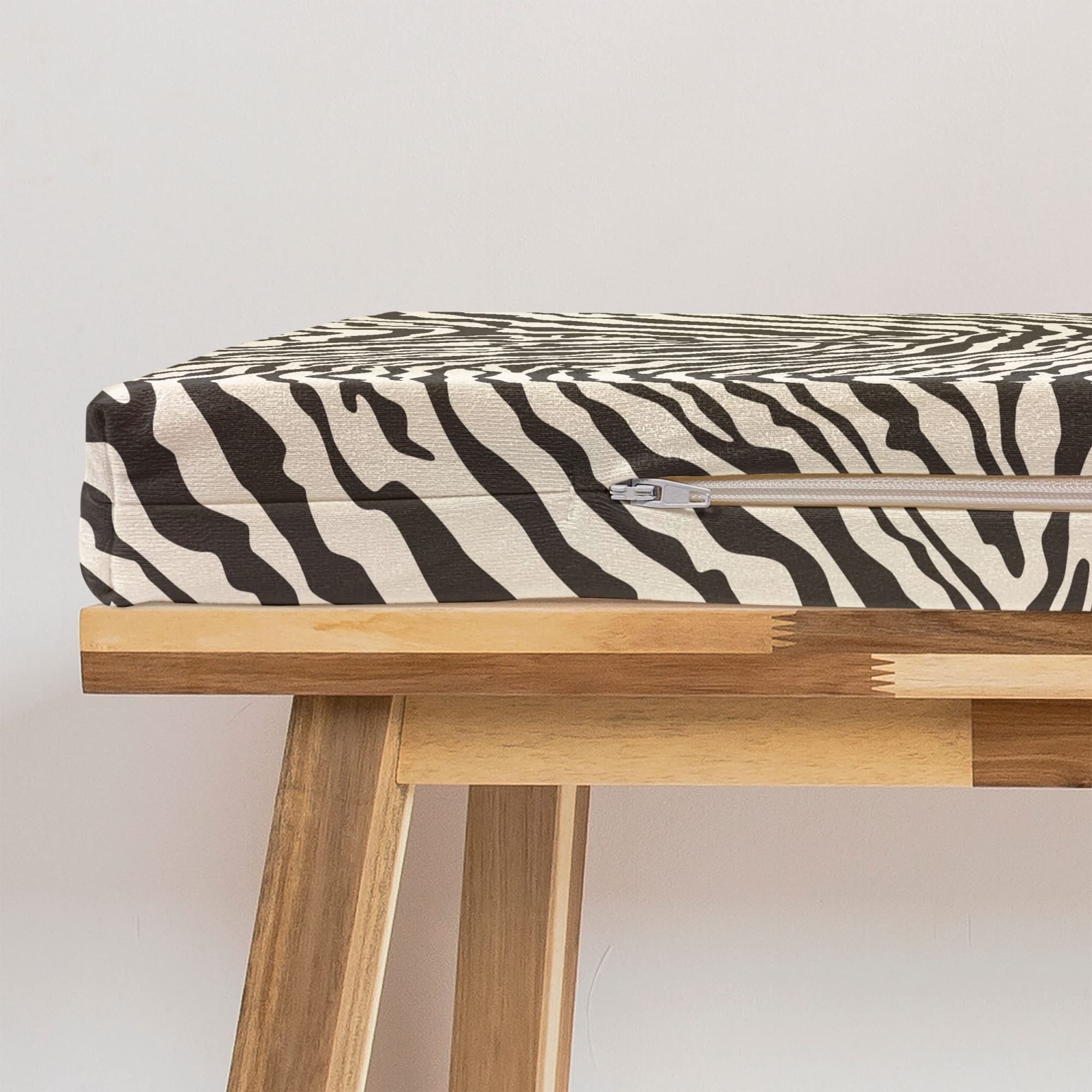 Zebra Skin Bench Amazon.com: Ambesonne Zebra Print Bench Pad, Stripy