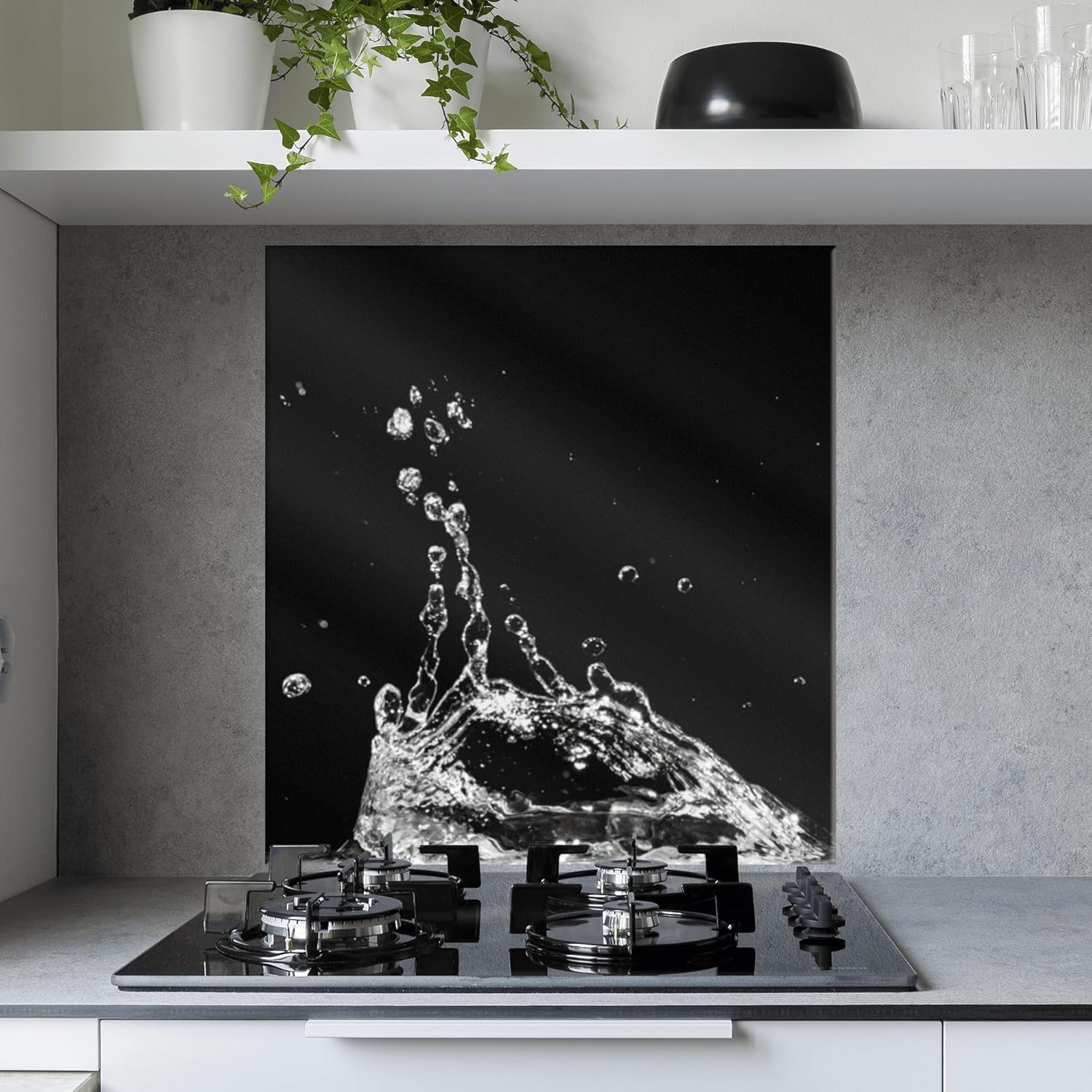 Kitchen Glass Splashback Printed Toughened Tile Cooker Panel Hob Cooker ...