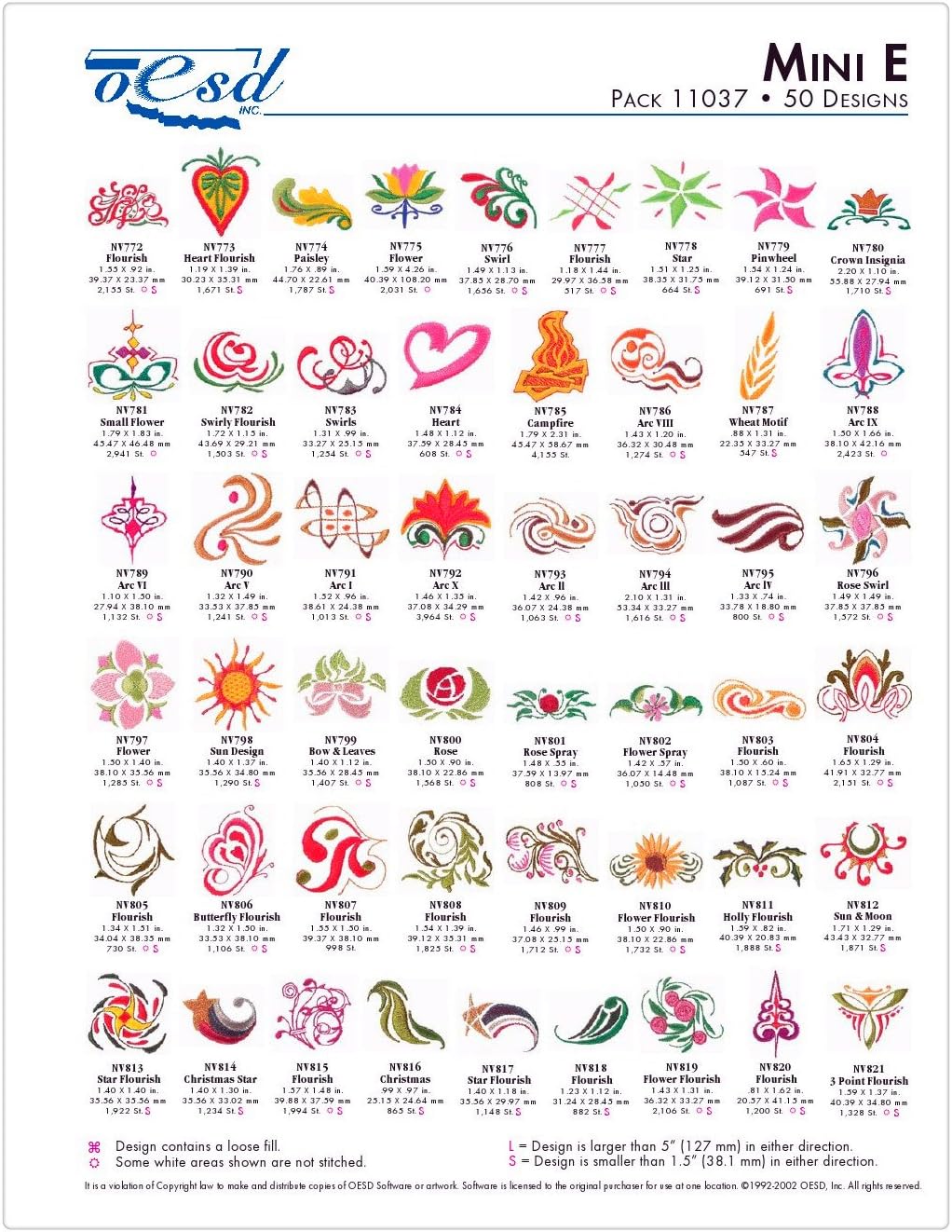 Amazon.com: OESD Machine Embroidery Designs Mini E #11037: Home & Kitchen