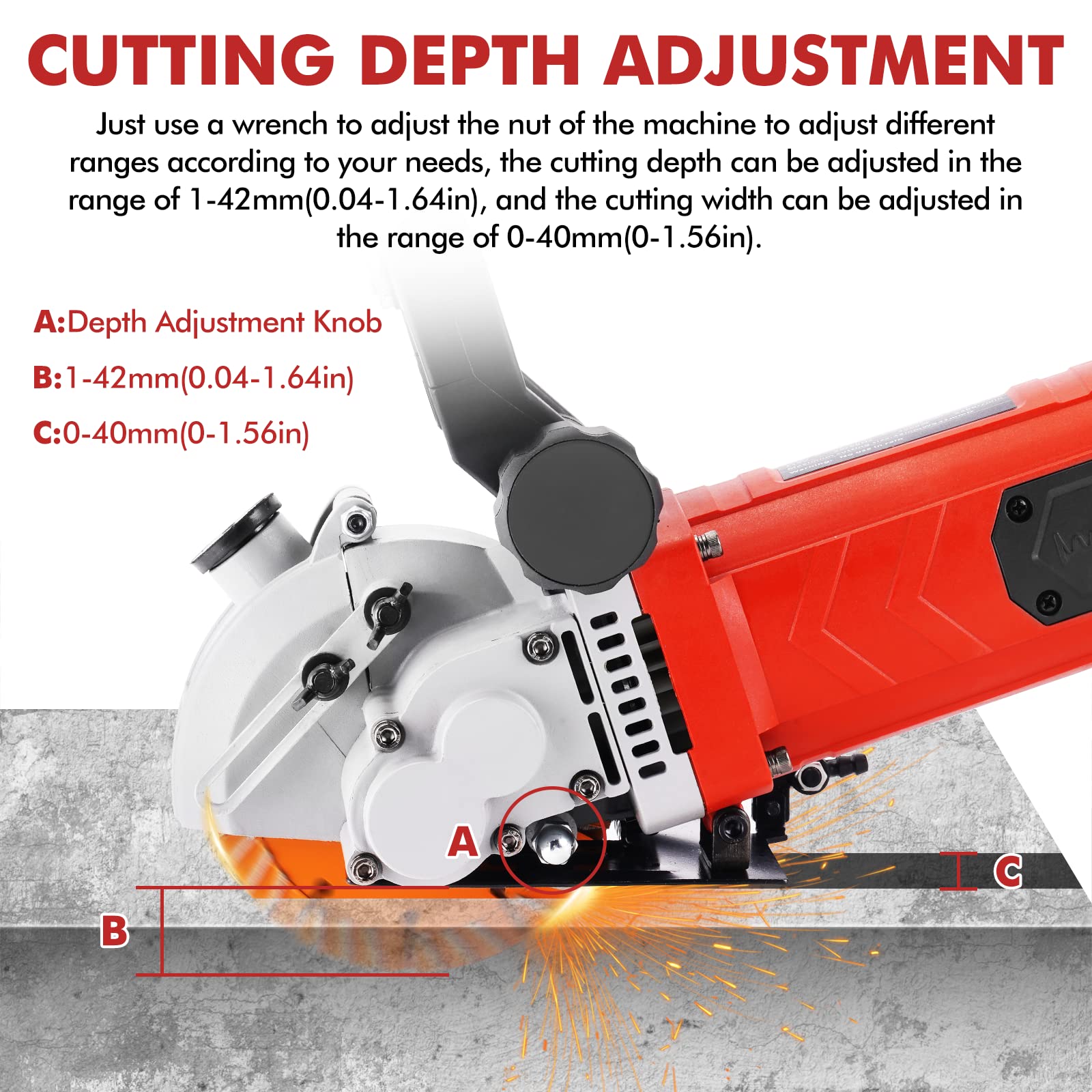 YUCHENGTECH 4800W Wall Groove Cutting Machine Chaser 110V Wall Chaser ...