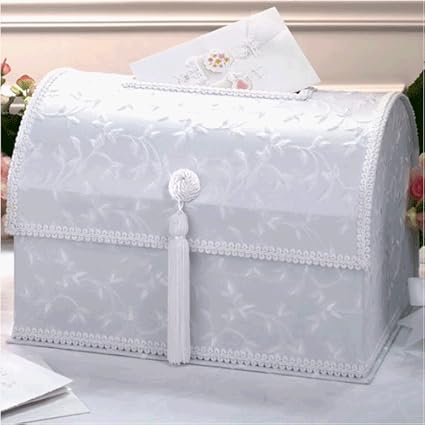 Amazon.com: Wedding Card Boxes : Elegant Satin Wedding Cake Card Box ...