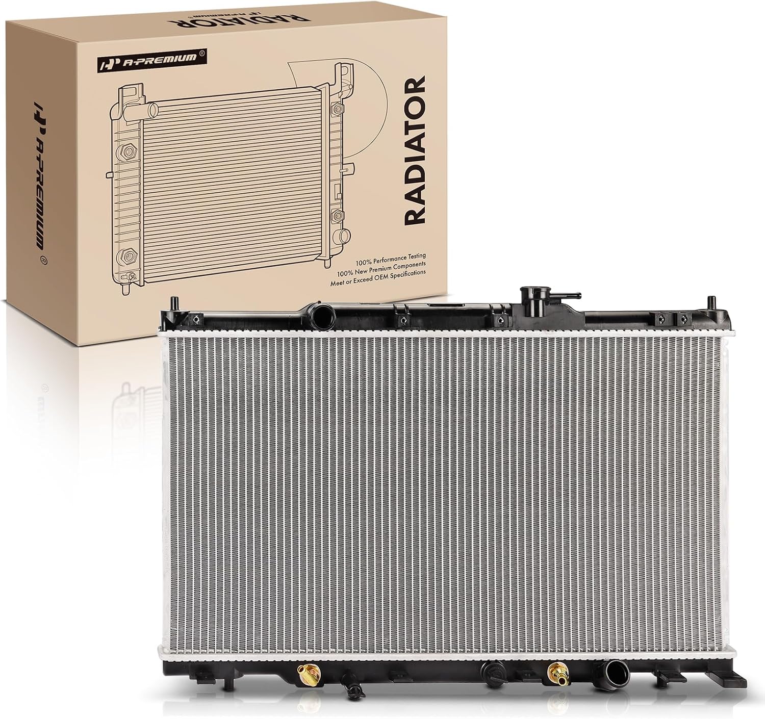 A-Premium Engine Coolant Radiator Assembly with Transmission Oil Cooler ...