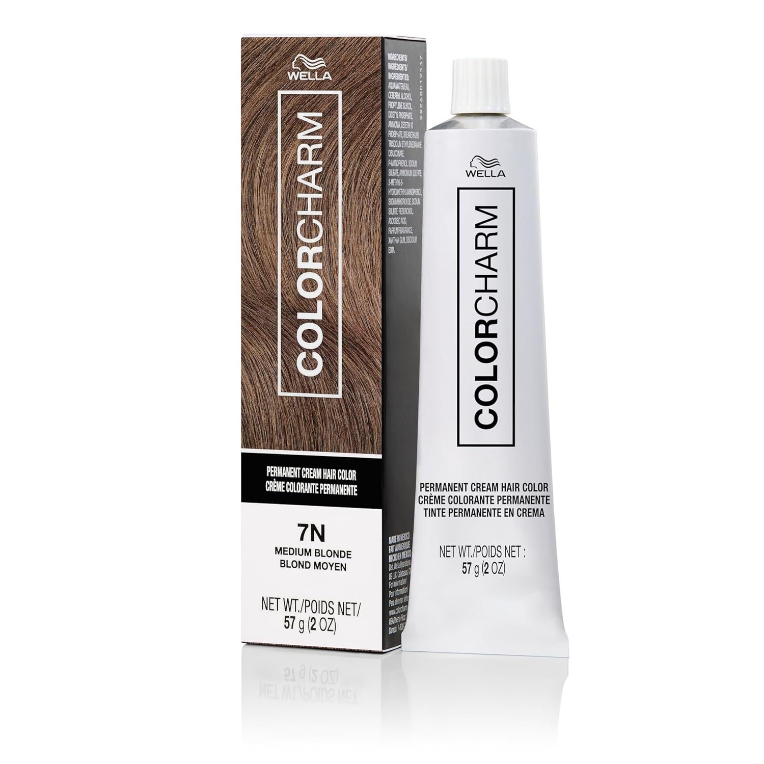 Amazon.com: COLORCHARM Permanent Cream Hair Color, 7N Medium Blonde, 2 ...