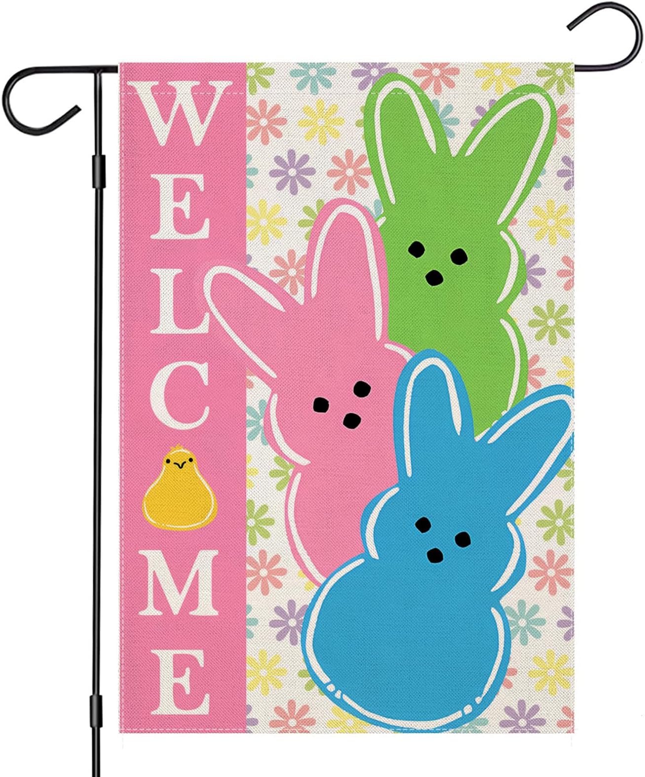 Amazon.com: PIPISASA Welcome Peeps Easter Spring Summer Garden Flag ...