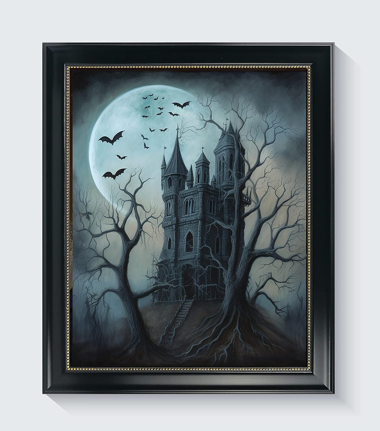 Amazon.com: Haunted House Gothic Art Print Poster, Goth Wall Art ...