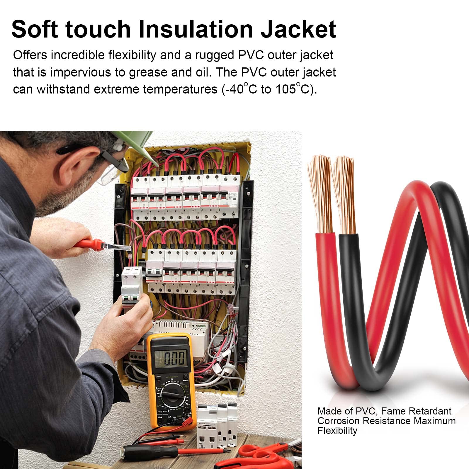 Snapklik.com : Flexible 10 Gauge Wire 30 Feet Stranded Oxygen Free ...