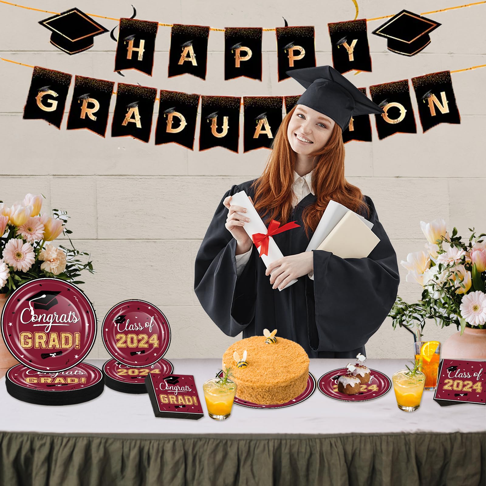 Snapklik.com : OuMuaMua Class Of 2024 Graduation Party Decorations ...