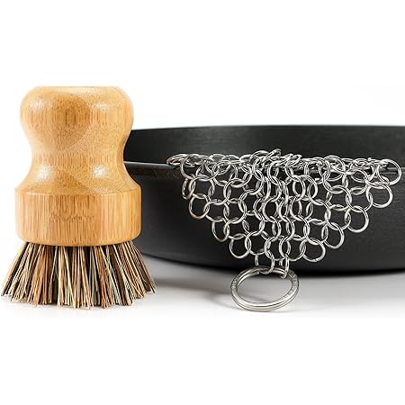 Amazon.com: Cast Iron Cleaner 8’’x6’’ 316L Stainless Steel Chain ...