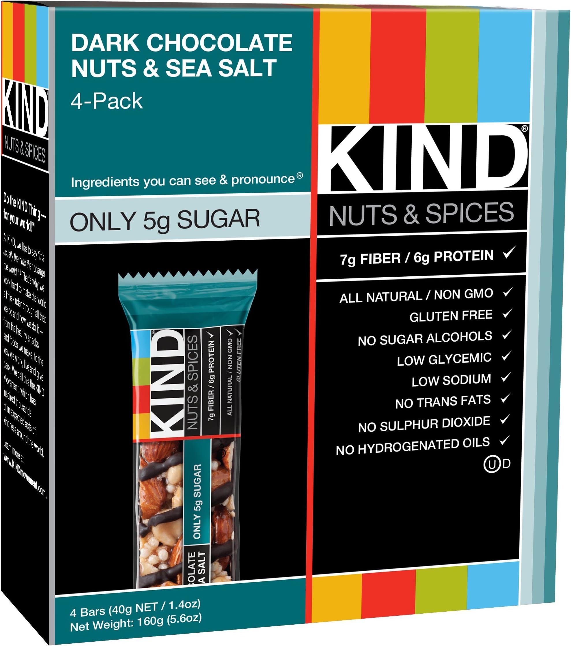 Amazon.com: KIND Variety Pack, 9- Dark Chocolate Nuts & Sea Salt, 9 ...