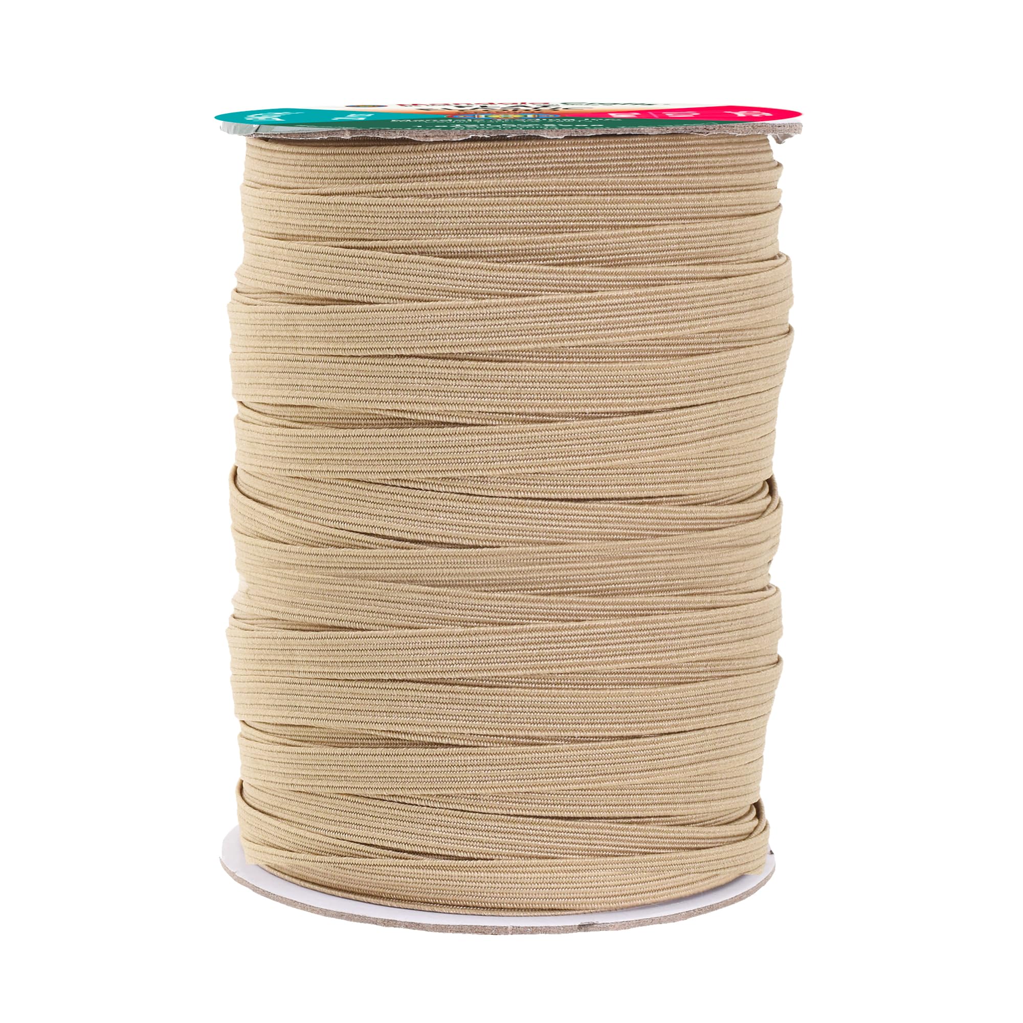 Amazon.com: Mandala Crafts Tan Elastic Bands 1/2 Flat Elastic Cord ...