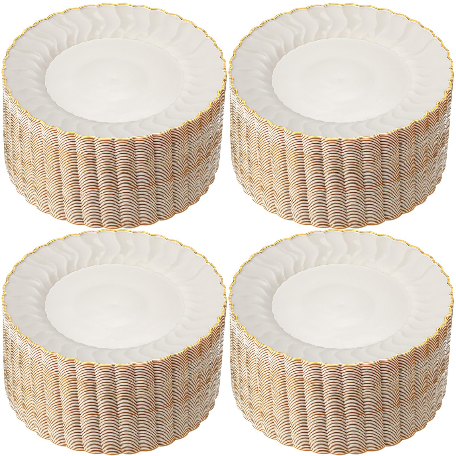 Amazon.com: Havawish 90 Pcs Ivory Plastic Plates 10.25 Inch Disposable ...