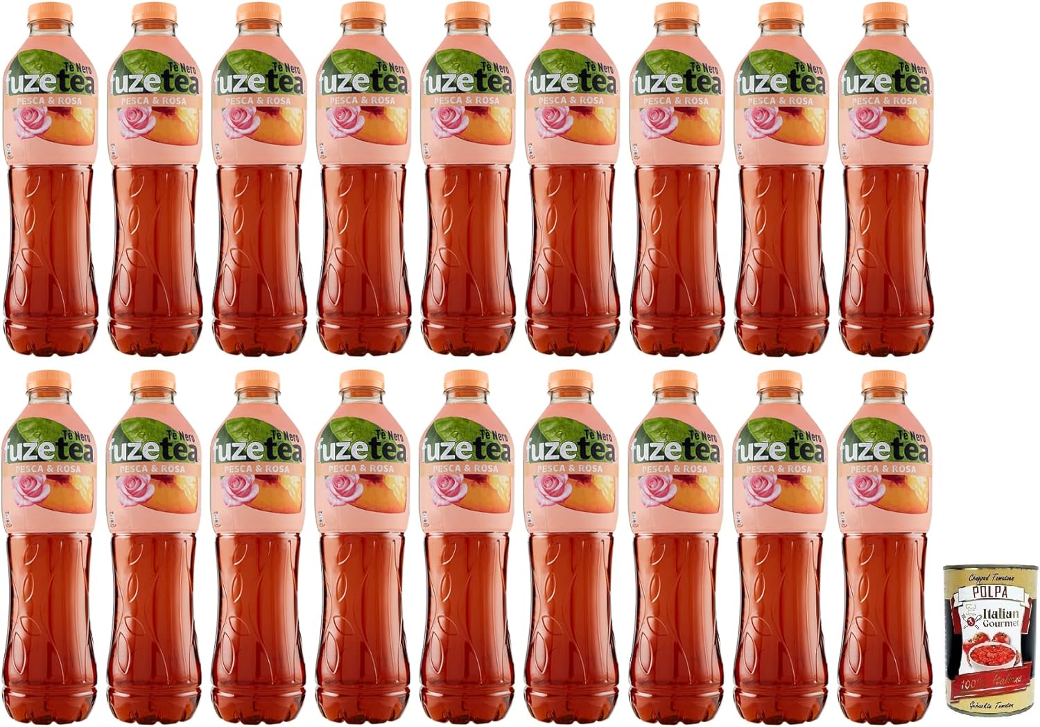18 x Fuze Tea Pesca, Black Tea Peach and Rose Iced Tea, Refreshing ...