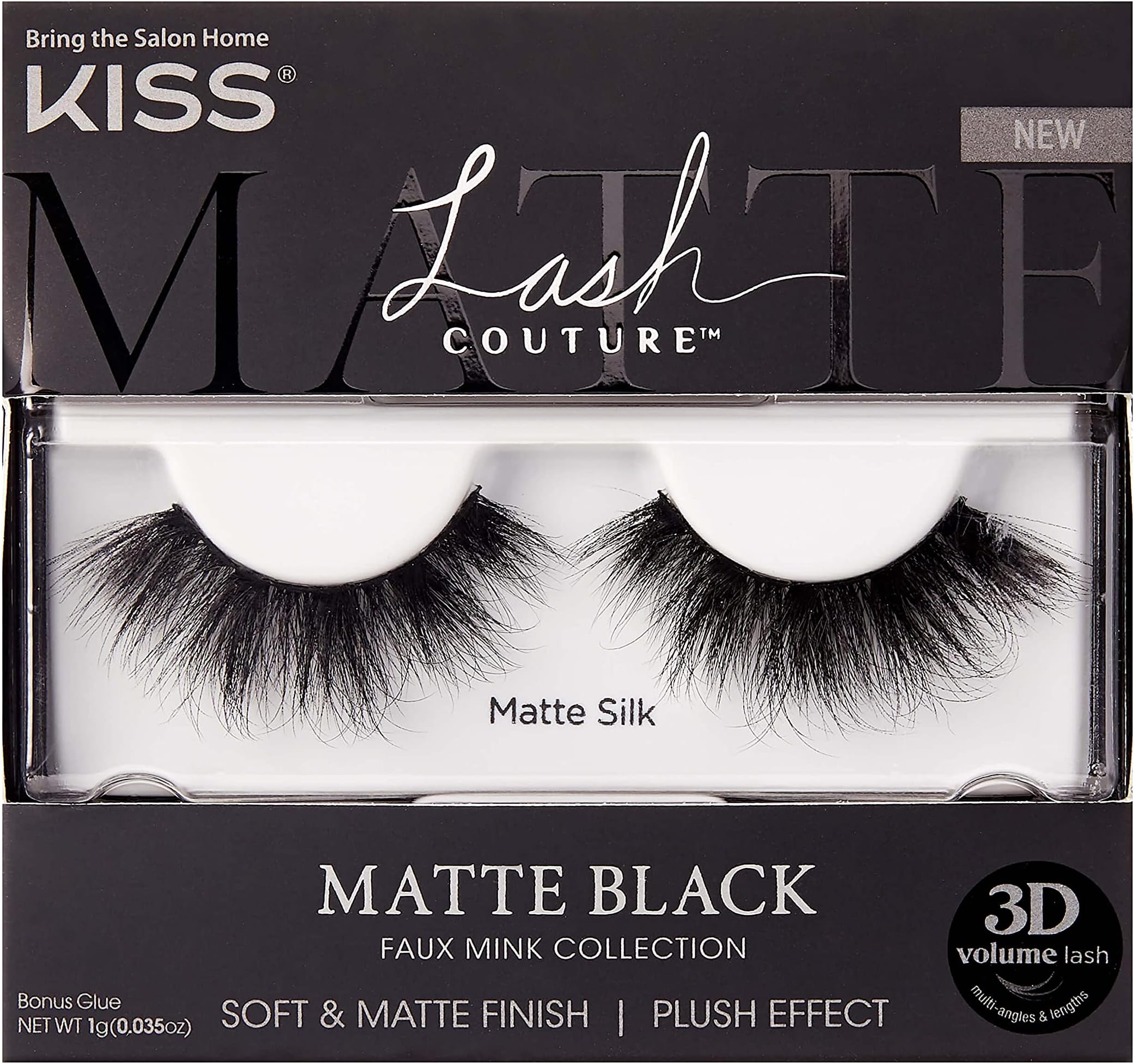Amazon.com: Kiss Lash Couture Triple Push-Up Collection Bombshell (Pack ...