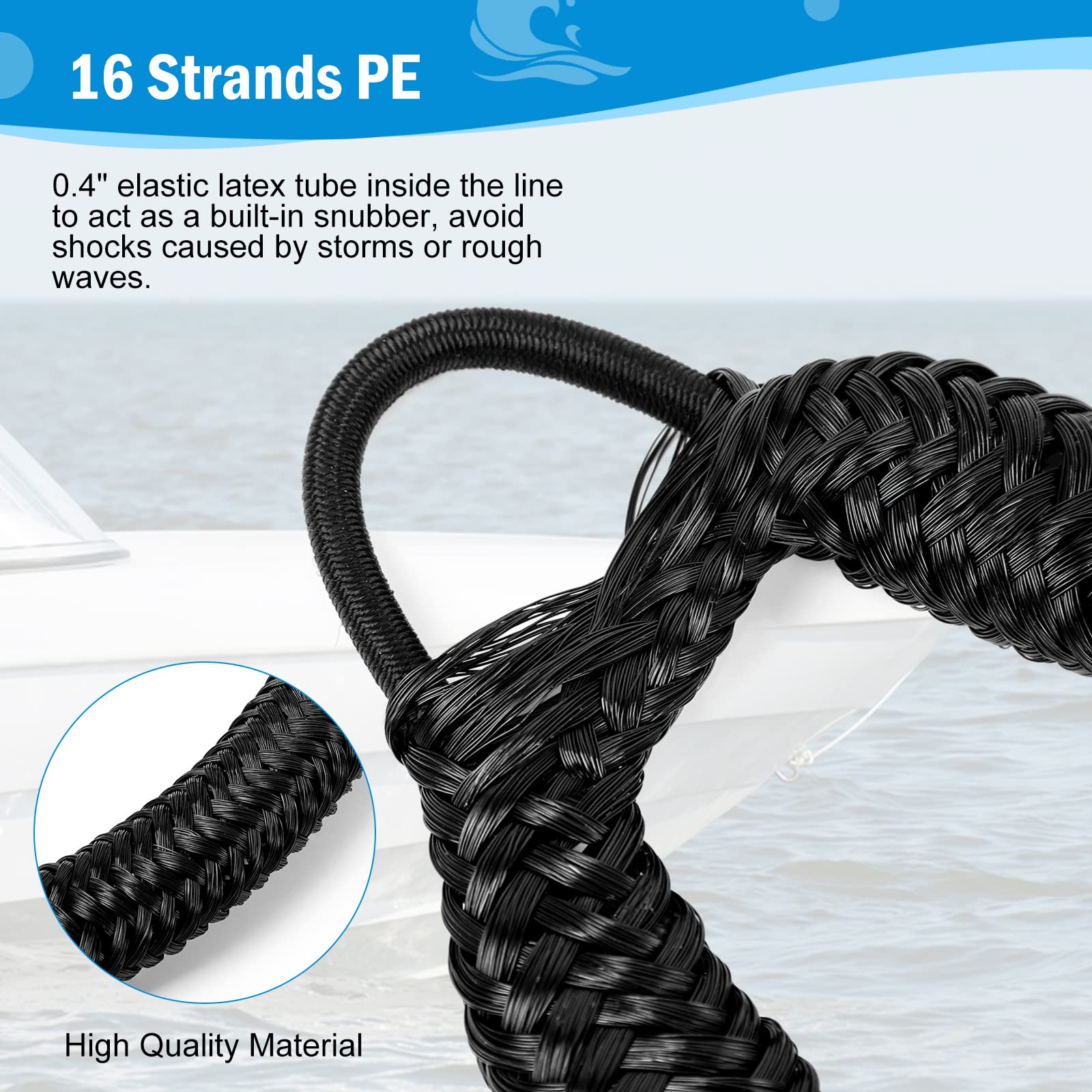 Snapklik.com : Marine Boat Bungee Anchor Line,A Great Option For ...