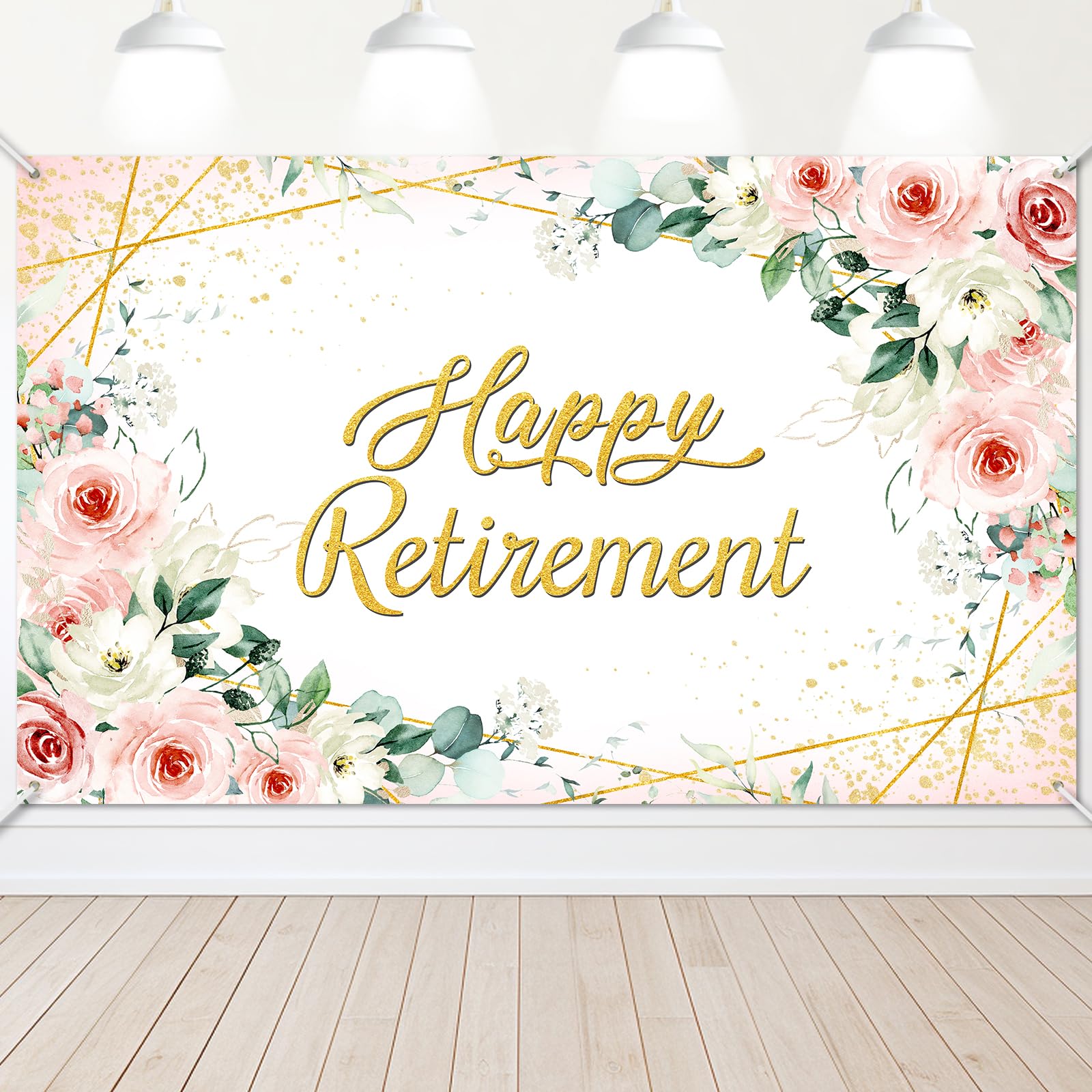 Amazon.com : Avezano Happy Retirement Backdrop for Women Rose Pink ...